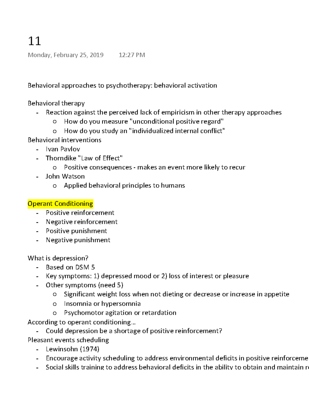 10 - Kelsey Ludwig - Warning: TT: undefined function: 32 Behavioral approaches to psychotherapy ...
