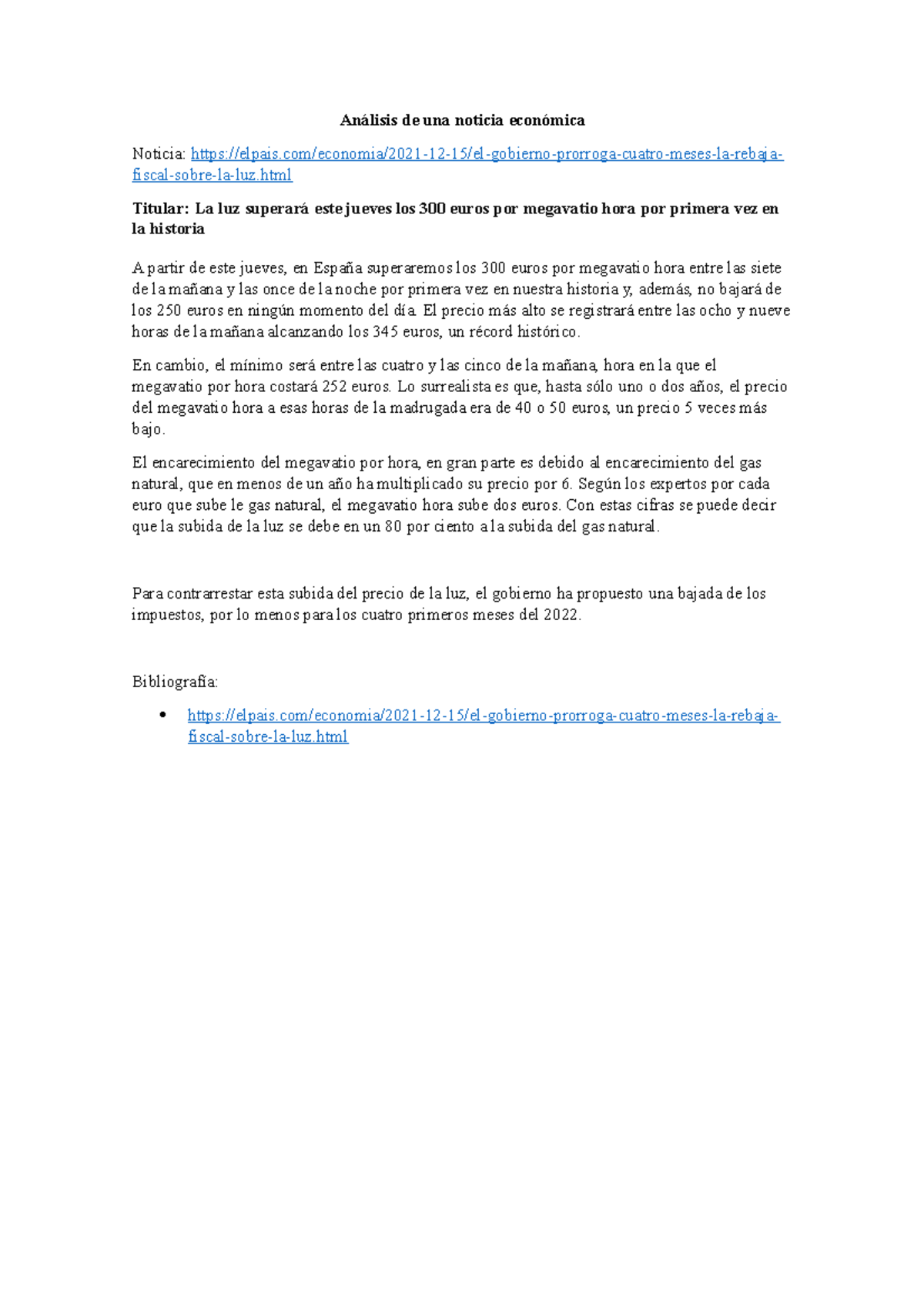 Análisis de una noticia económica - Análisis de una noticia económica ...