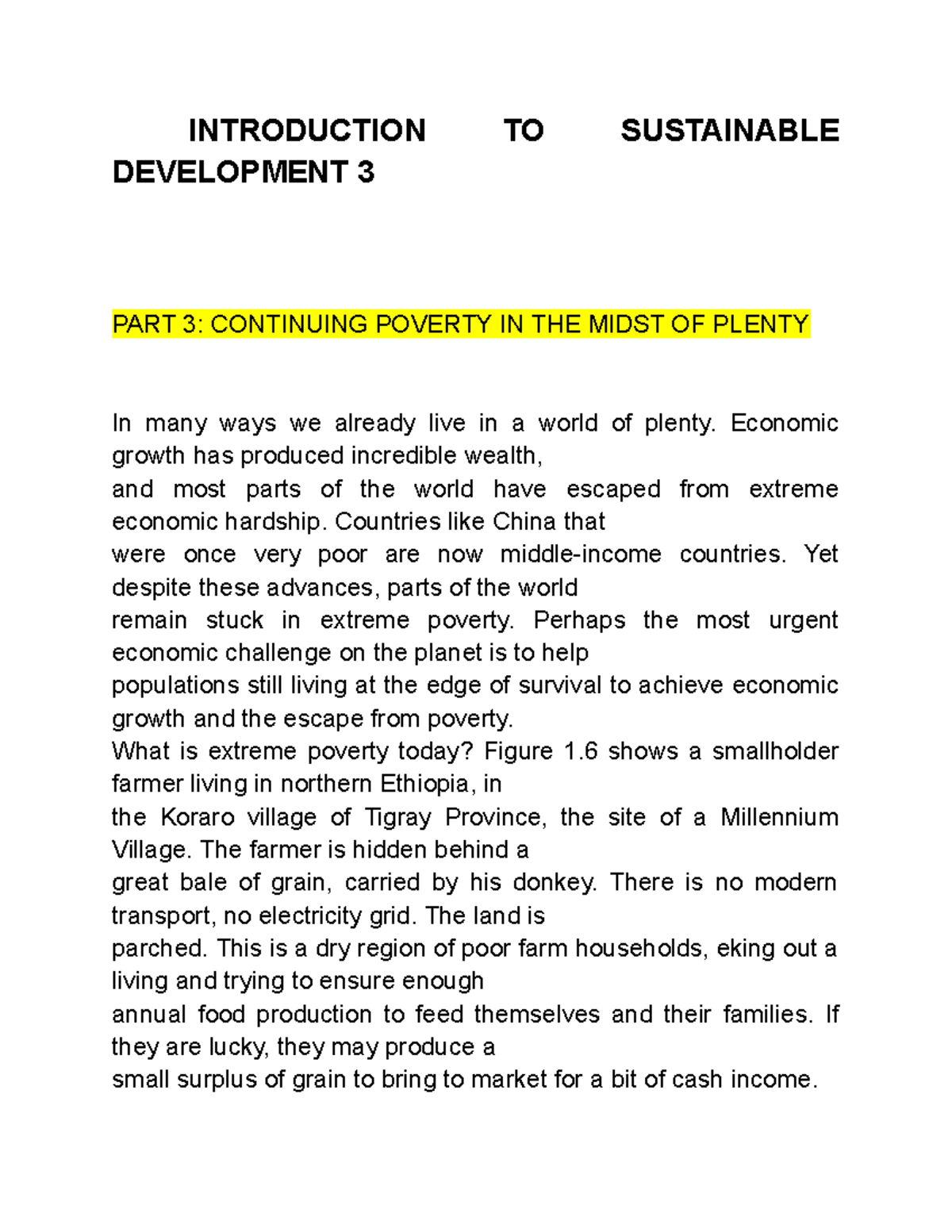 Introduction TO Sustainable Development 3 ( sustainability ...