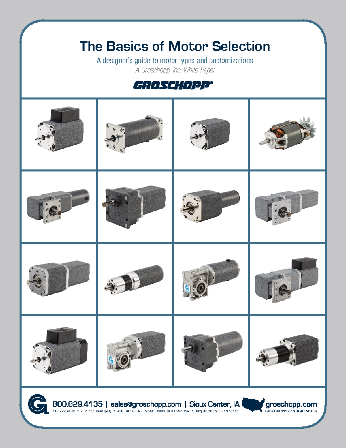 Motor selection whitepaper groschopp 1 - 712.722 • 712.722 (fax) • 420 ...