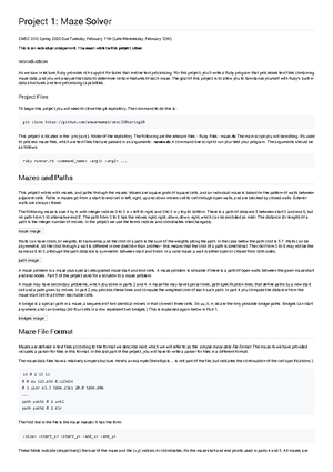 CMSC330 Ruby Language Sheetv 2 - CMSC330 Ruby Programming Reference Sheet Fundamental features ...