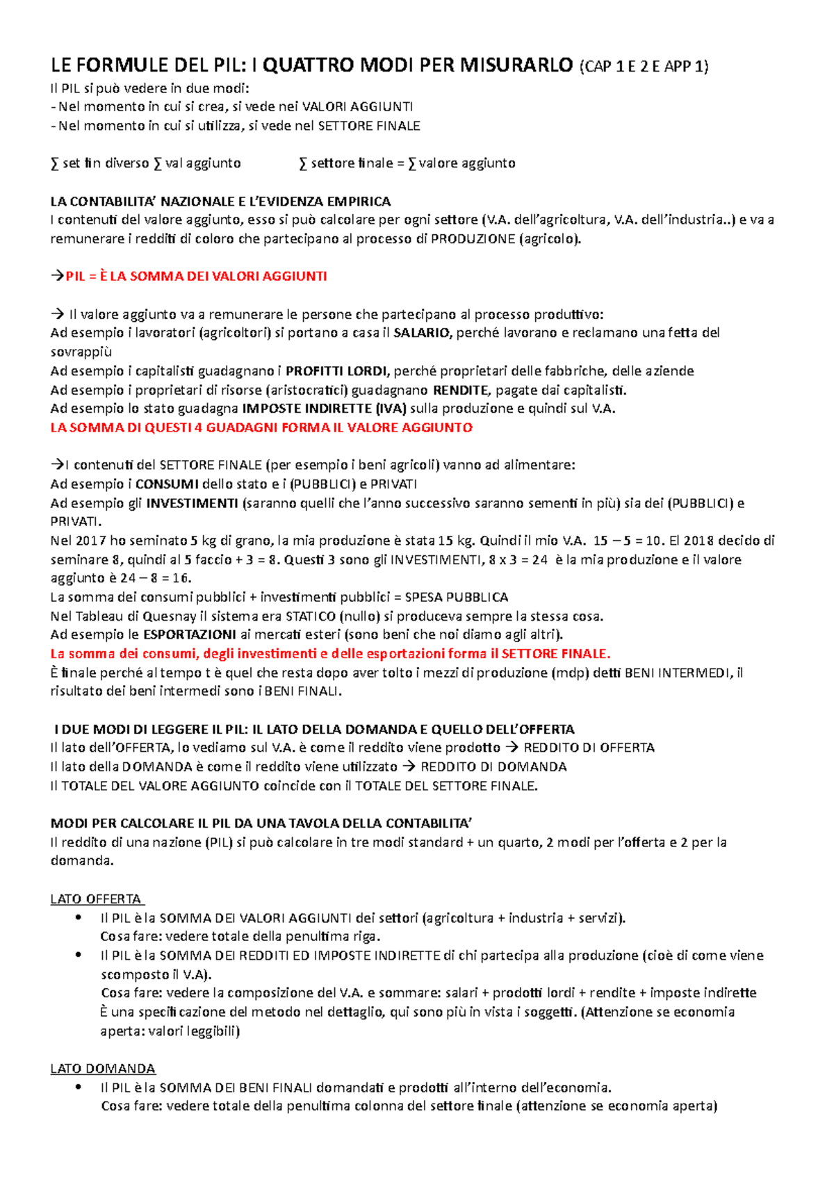 4. LE Formule DEL PIL - LE FORMULE DEL PIL: I QUATTRO MODI PER ...