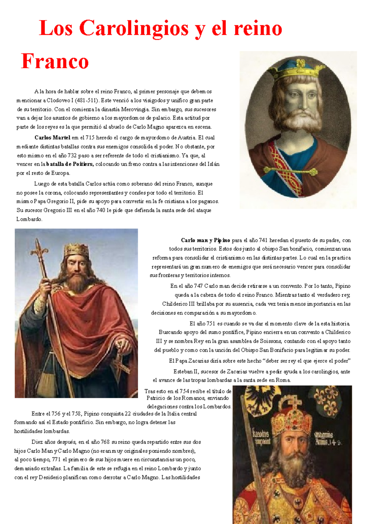 13- Los Carolingios - Los Carolingios y el reino Franco A la hora de ...