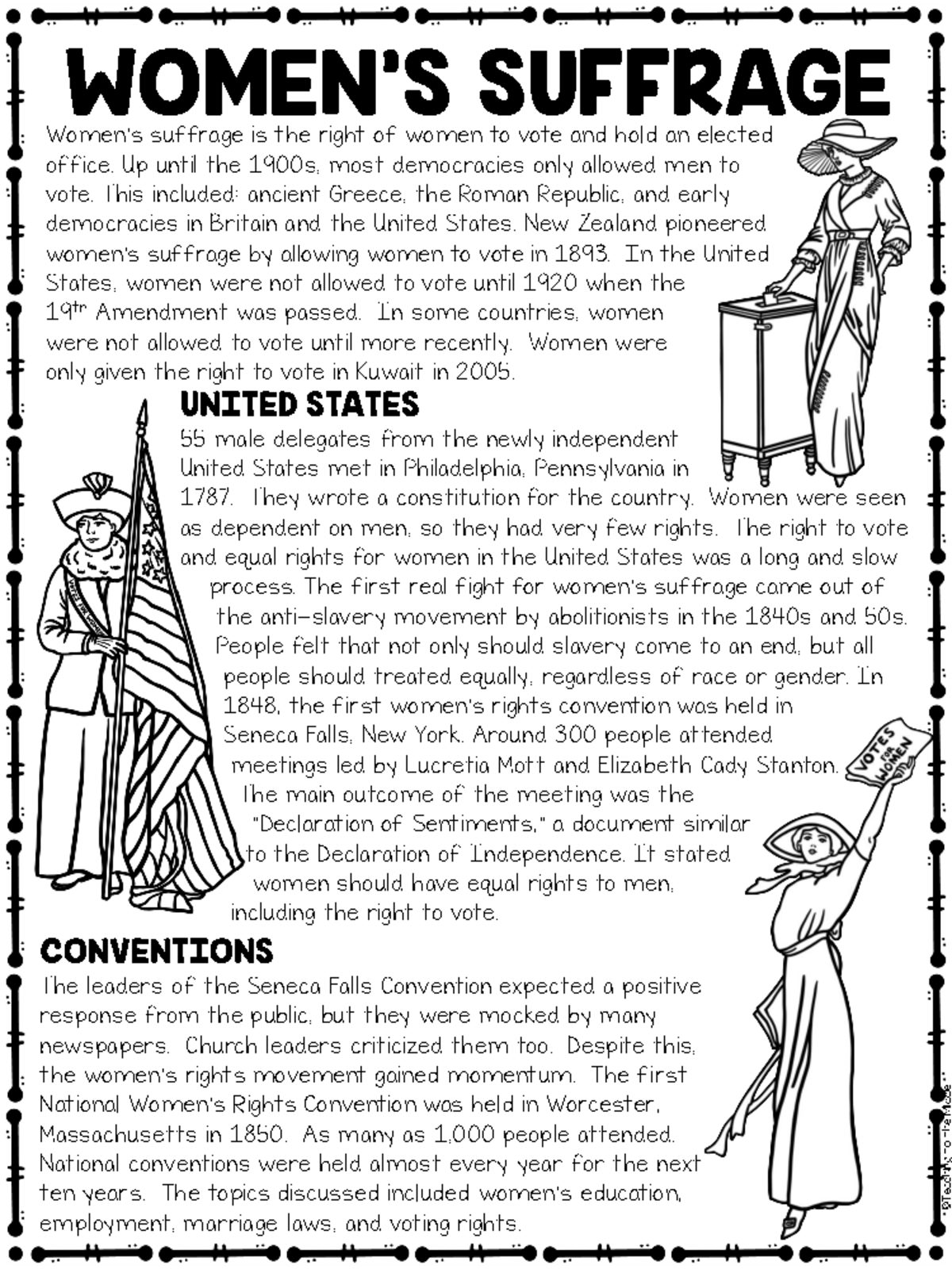 WS assignment - hgcjfc - ©Teaching to the Middle WOMEN’S SUFFRAGE Women ...