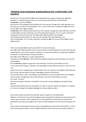 16 Marker Obedience - Outline and evaluate research into obedience ...