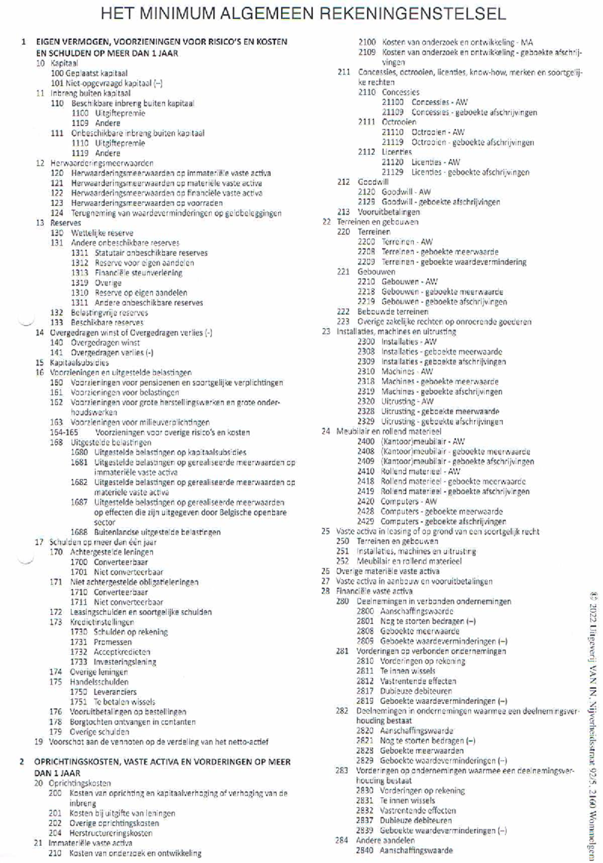 01 Rekeningenstelsel-1 - HET MINIMUM ALGEMEEN REKENINGENSTELSEL 1 EIGEN ...