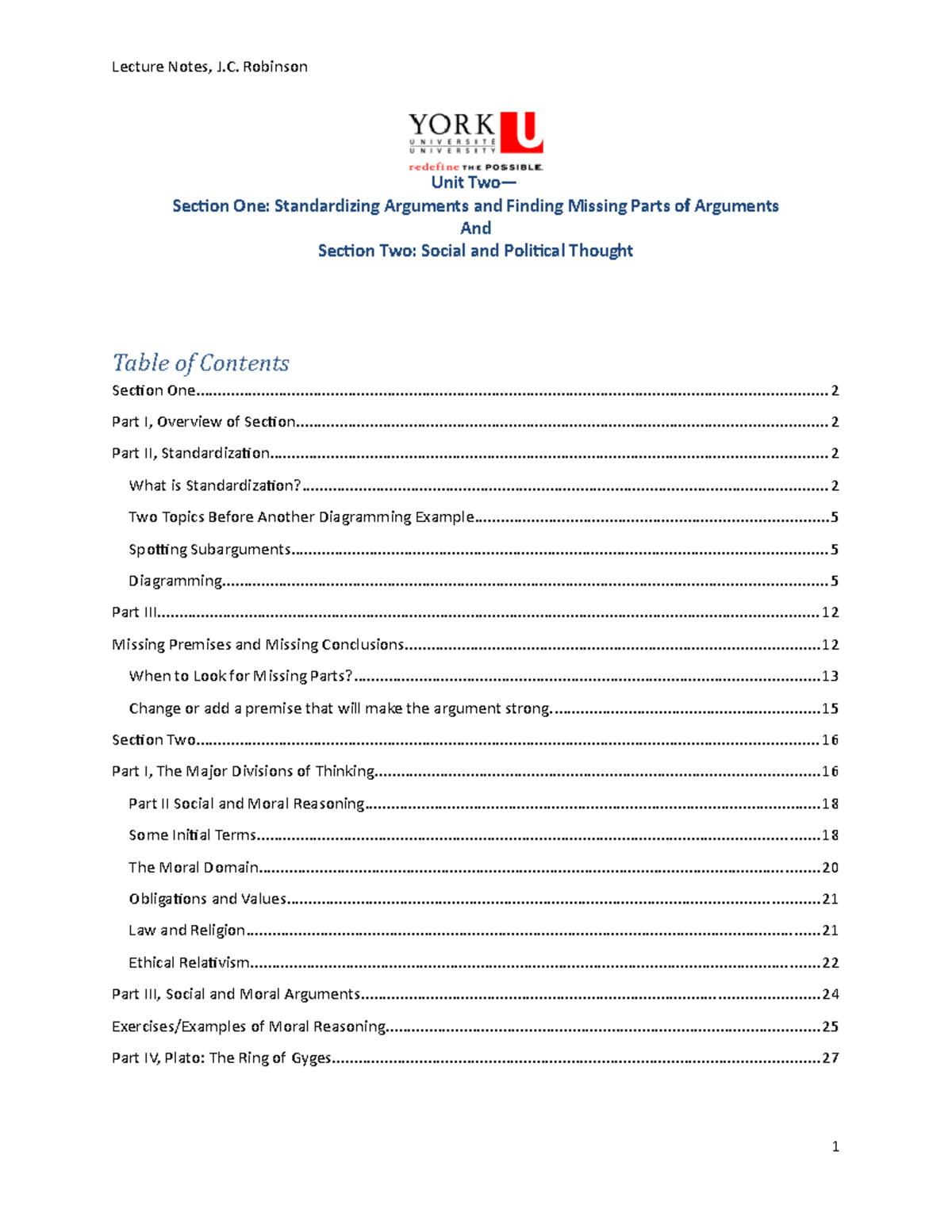 2 Unit Two Standardization and Social Thought - Unit Two— Section One ...