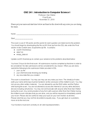 Intro to computer science chpt 4 notes - For Loops A for circle is like ...