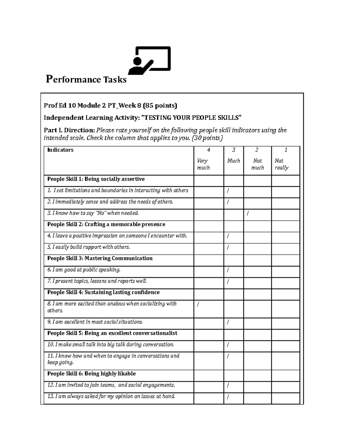 Week 8 - Esssay - Performance Tasks Prof Ed 10 Module 2 PT_Week 8 (85 ...