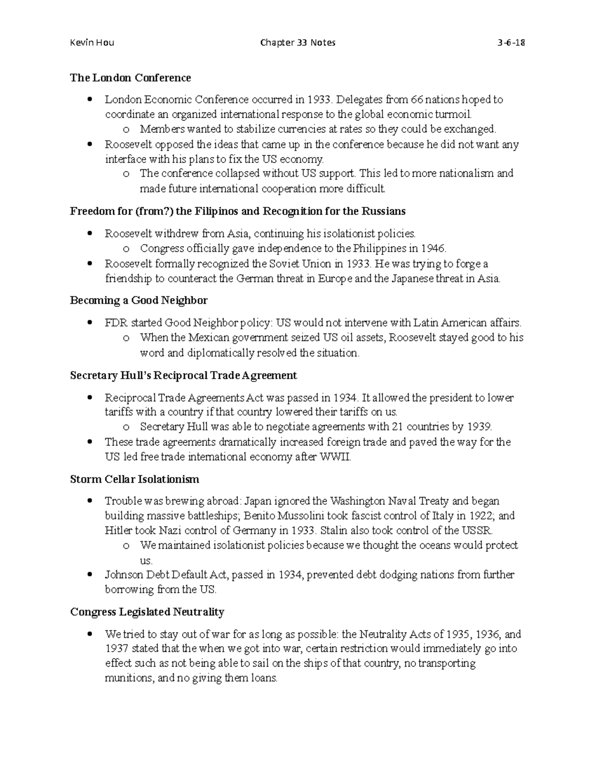 Ch. 33 Notes - Kevin Hou Chapter 33 Notes 3-6- The London Conference ...