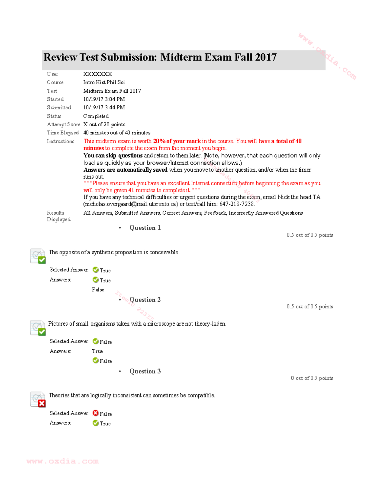 Midterm 2017 - Review Te s t Submission: Midterm Exam Fall 2017 User ...