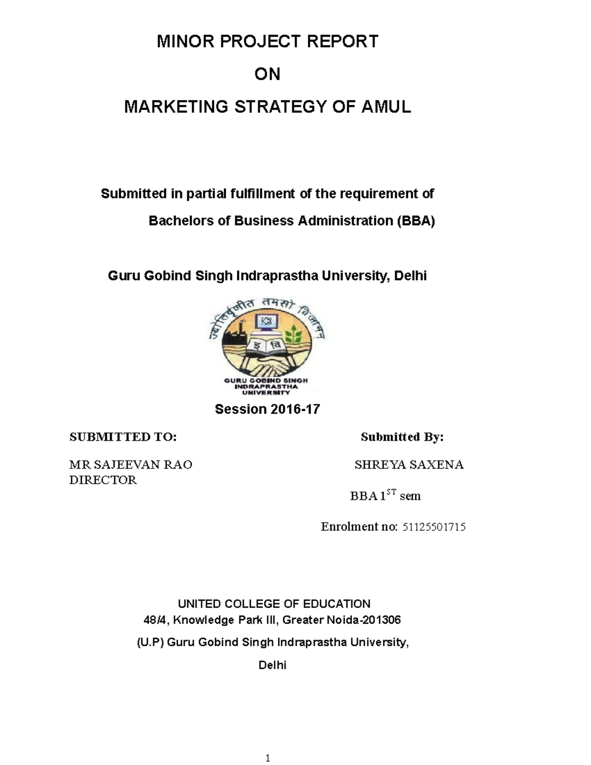 Minor-project-report-piku compress - MINOR PROJECT REPORT ON MARKETING ...