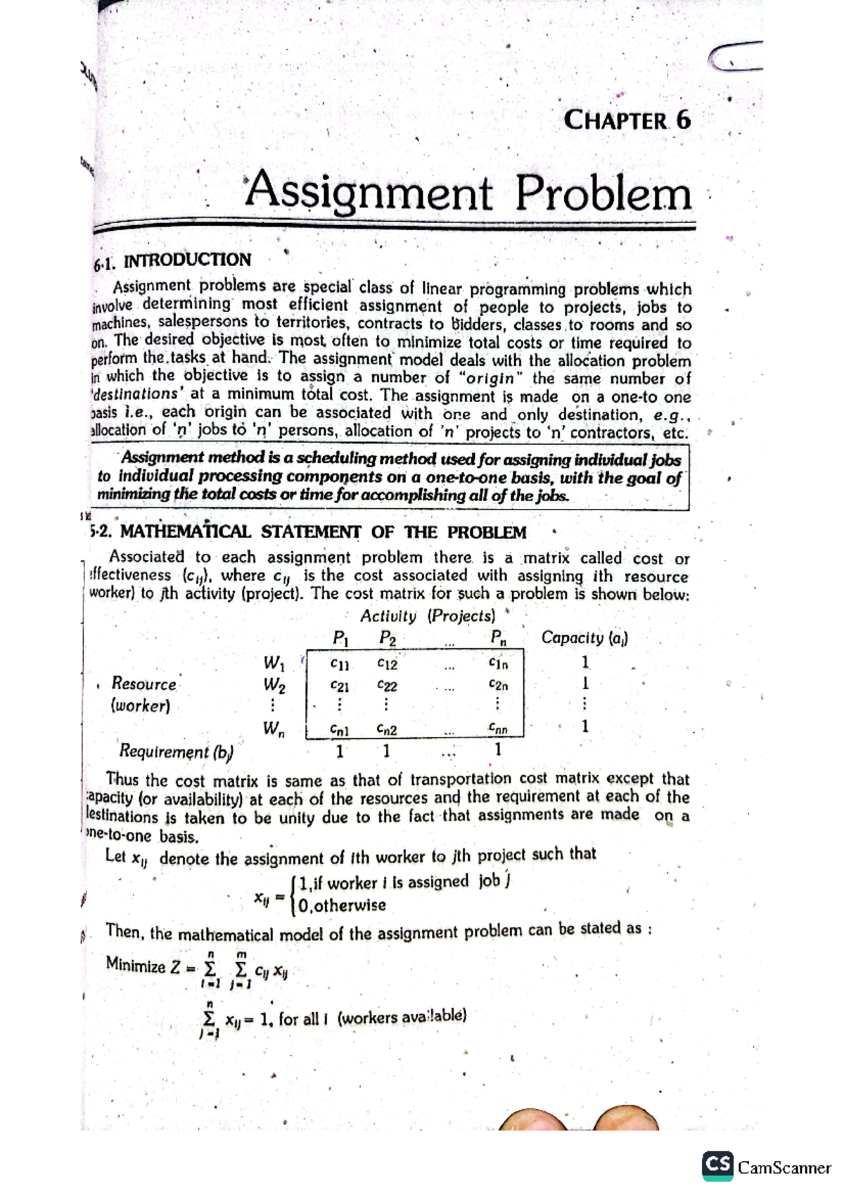 Assignment Problem - Operations Management - Studocu