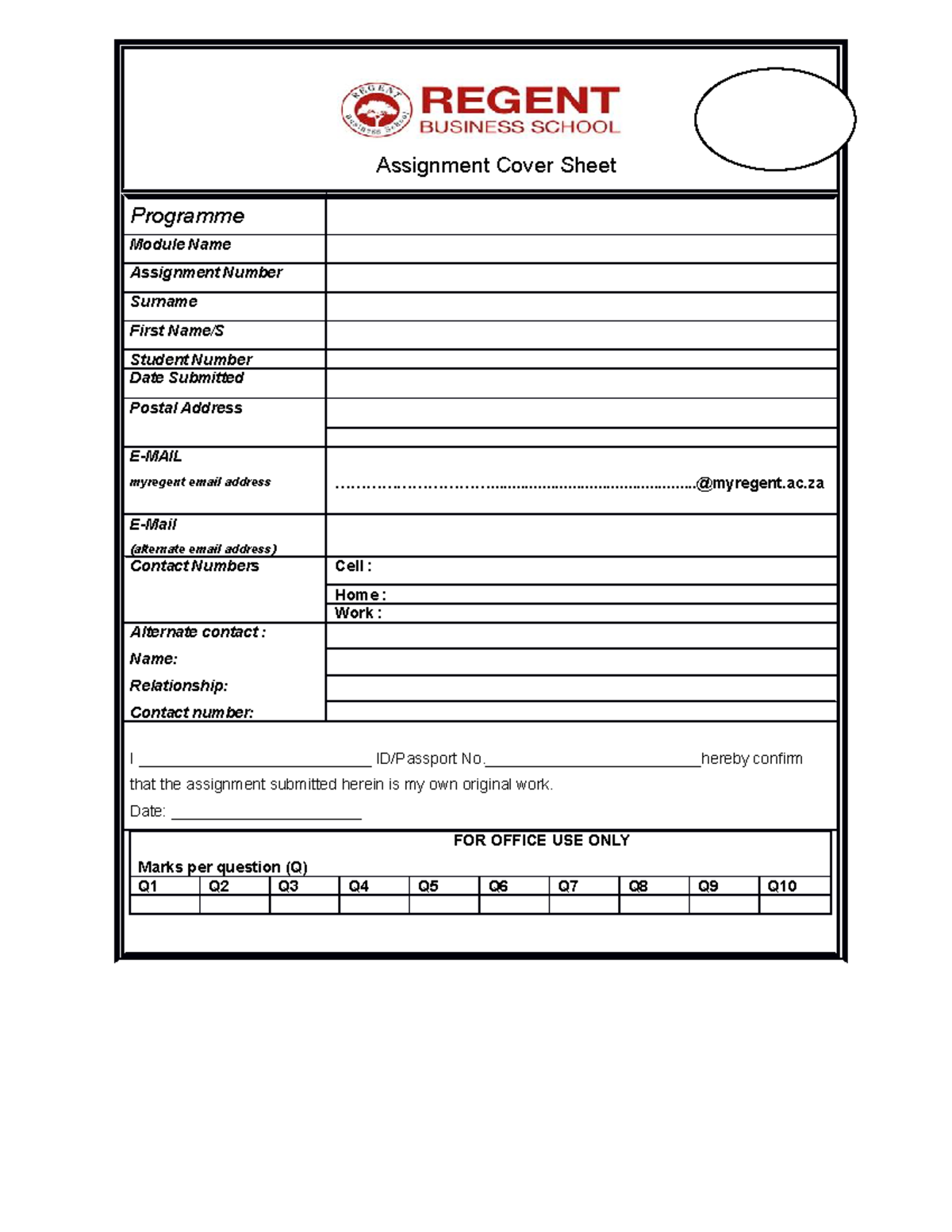 Assignment Bcomhr Business Management 101 - Assignment Cover Sheet ...