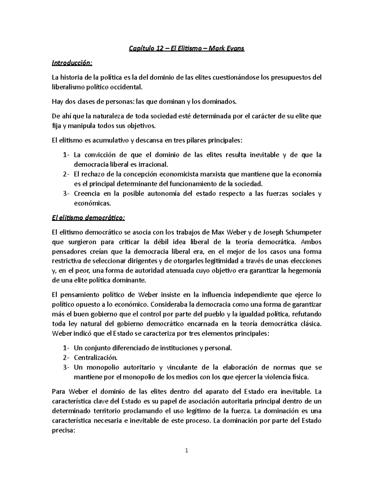 El Elitismo - Mark Evans - Capítulo 12 – El Elitismo – Mark Evans ...