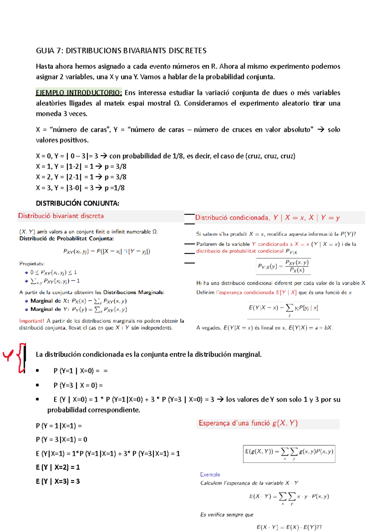Guia 7 - Apunts fets de la guia 7 de l'assignatura probabilitat amb exemples!! - GUIA 7: - Studocu