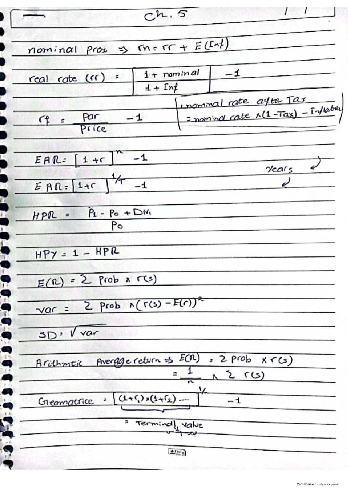 Note Midterm (5-6-7) - fwfwf - Principles of Finance - Studocu