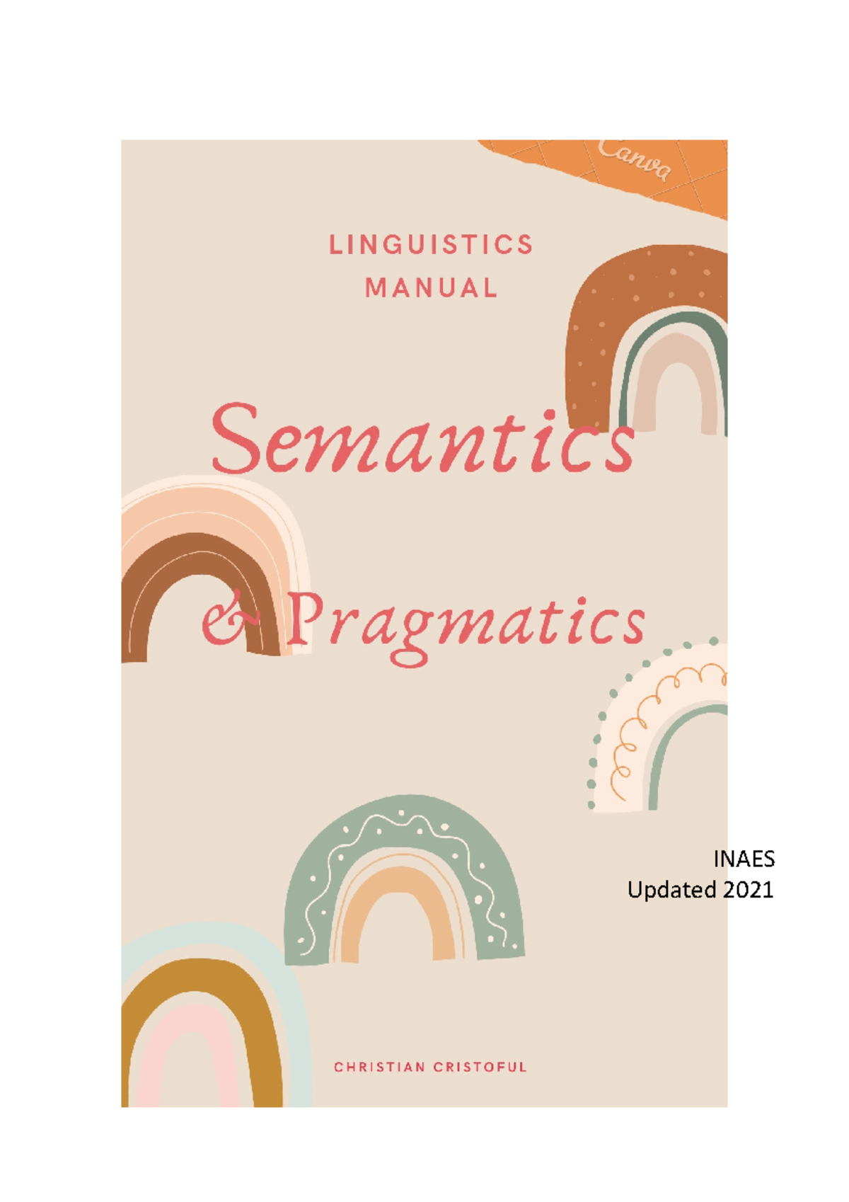 Semantics and Pragmatics Manual 2021 - INAES Updated 2021 Semantics ...