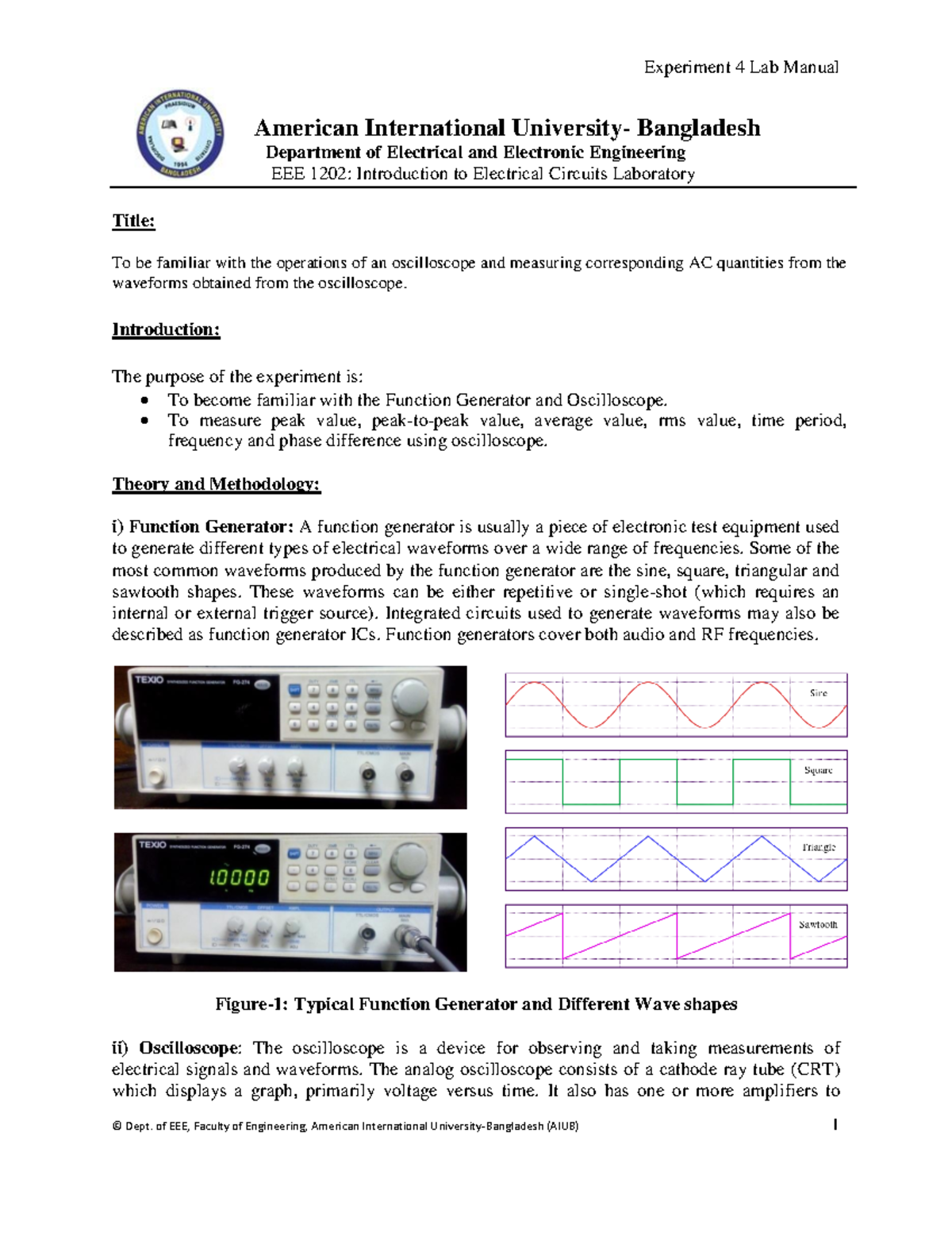 IEC EXP 4 Student Manual - American International University ...