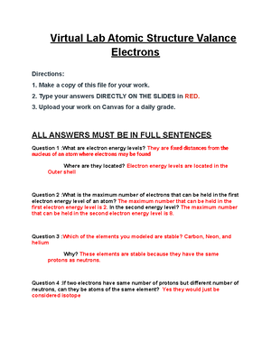 Electron Configuration Gizmo Logan Alberts - Name