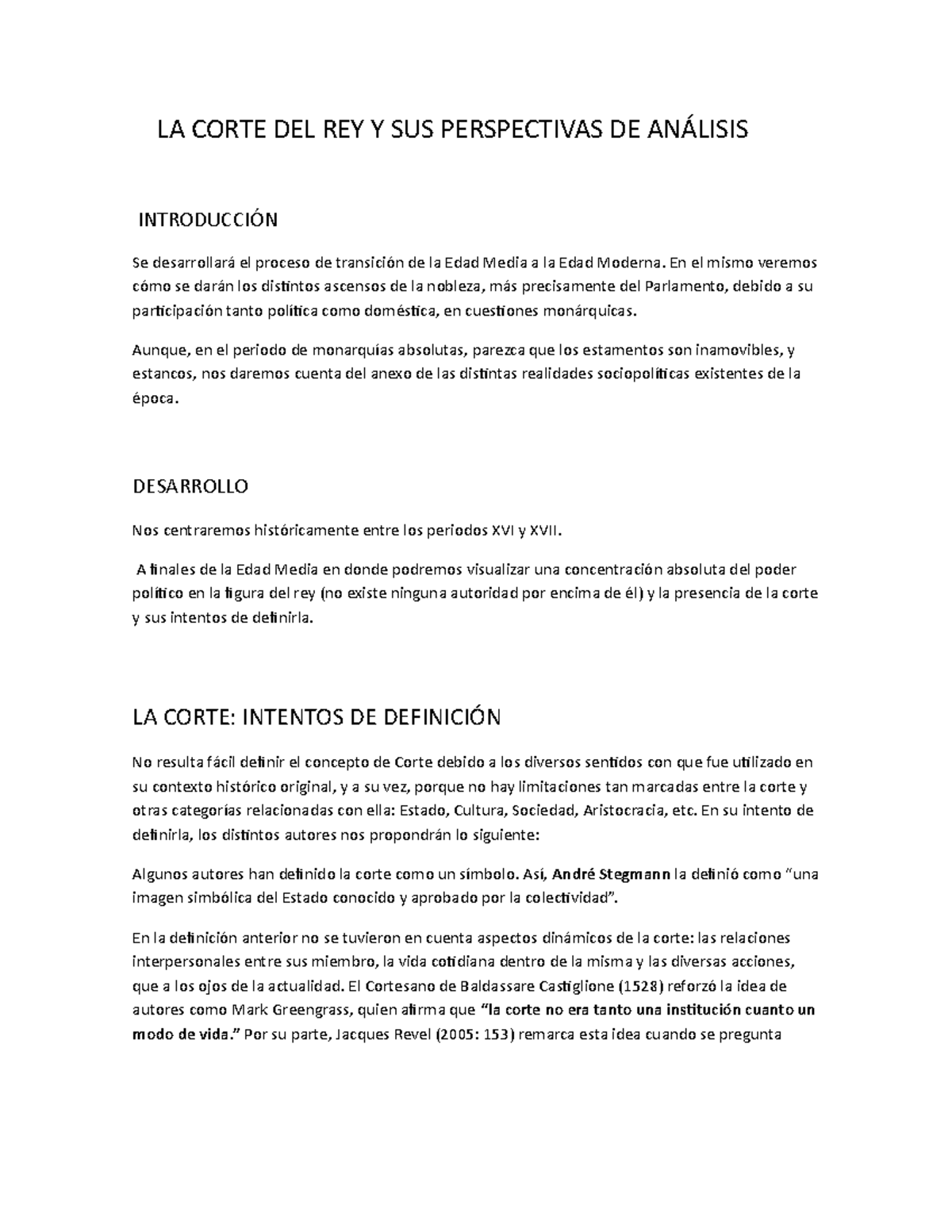 LA Corte DEL REY Y SUS Perspectivas DE Análisis - LA CORTE DEL REY Y ...