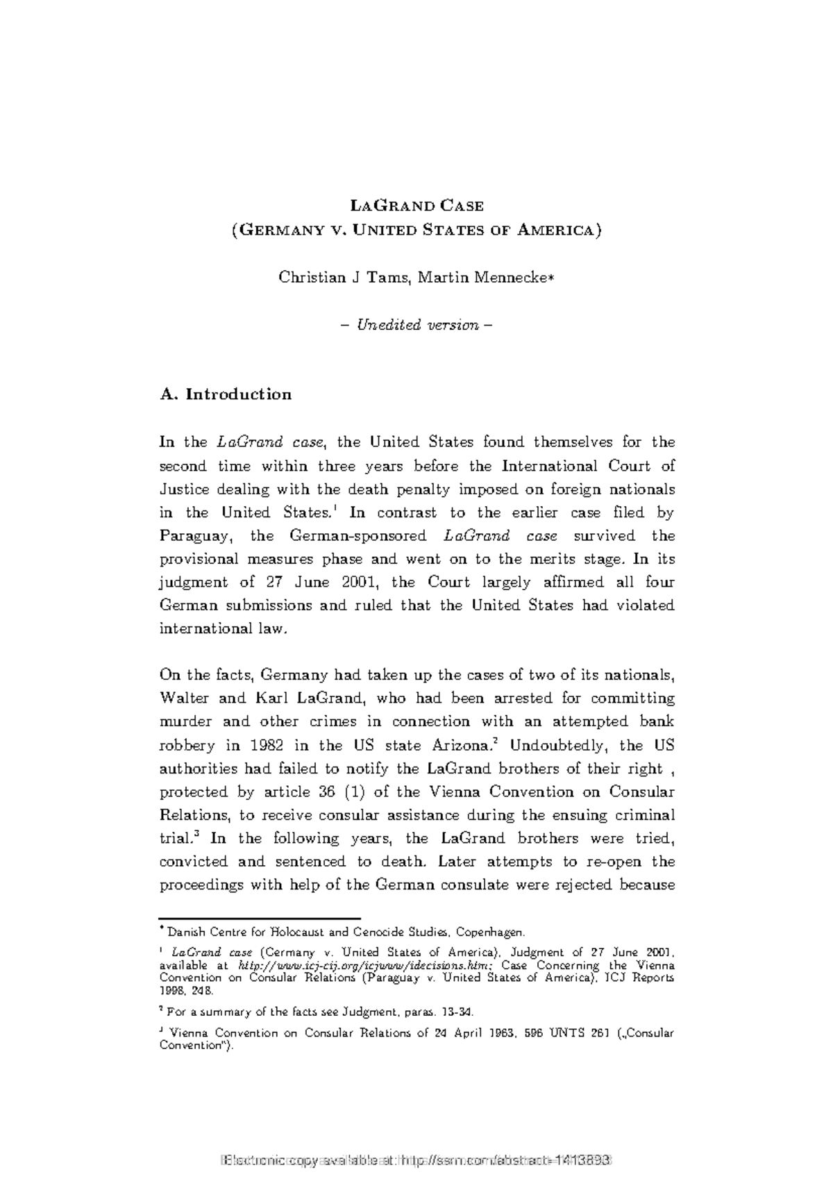 Summary of the the class notes - Electronic copy available at: ssrn ...