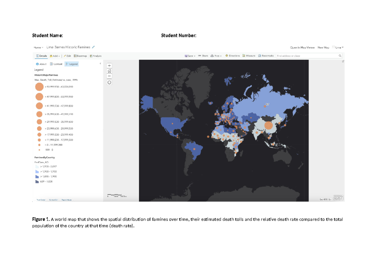 Famine Assignment 1 - Student Name: Student Number: Figure 1. A world ...