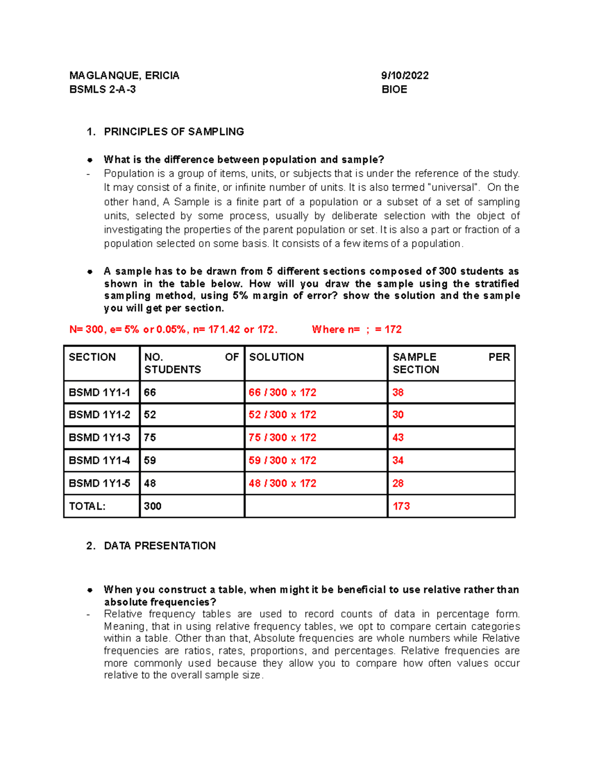 UNIT TASK-BIOE - A unit task given to understand more about margin of ...