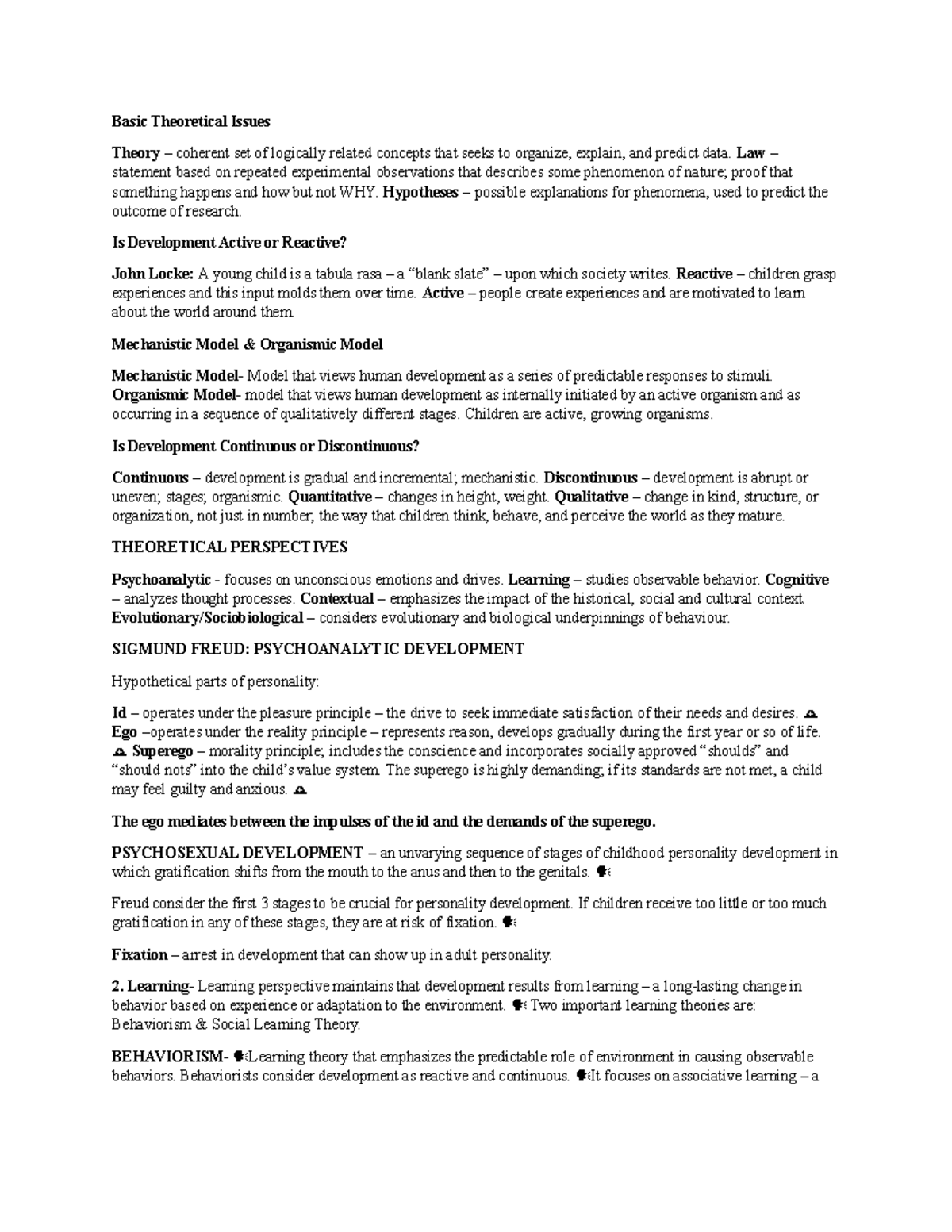 Basic Theoretical Issues - Basic Theoretical Issues Theory – coherent ...