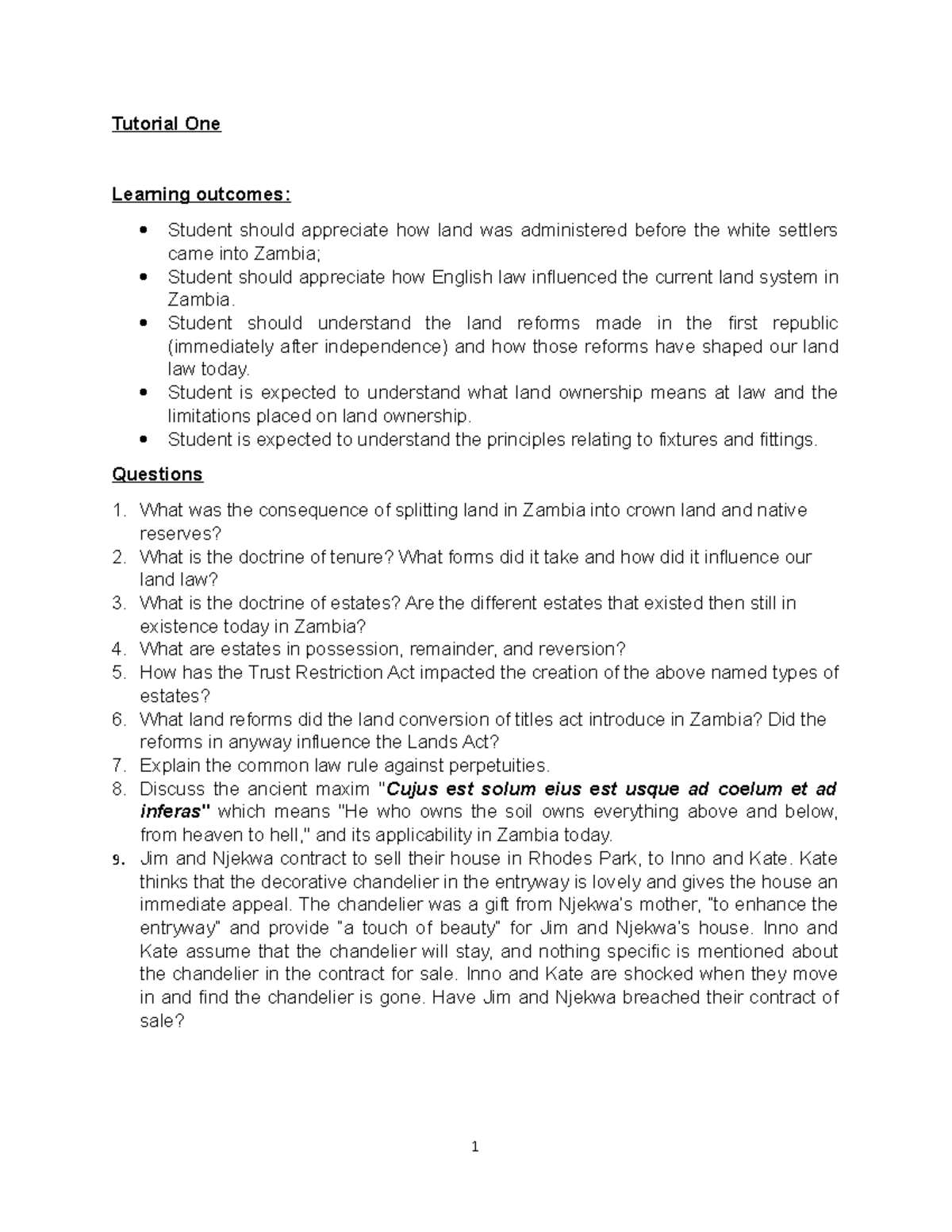 Tutorial One - practice materials - Tutorial One Learning outcomes ...