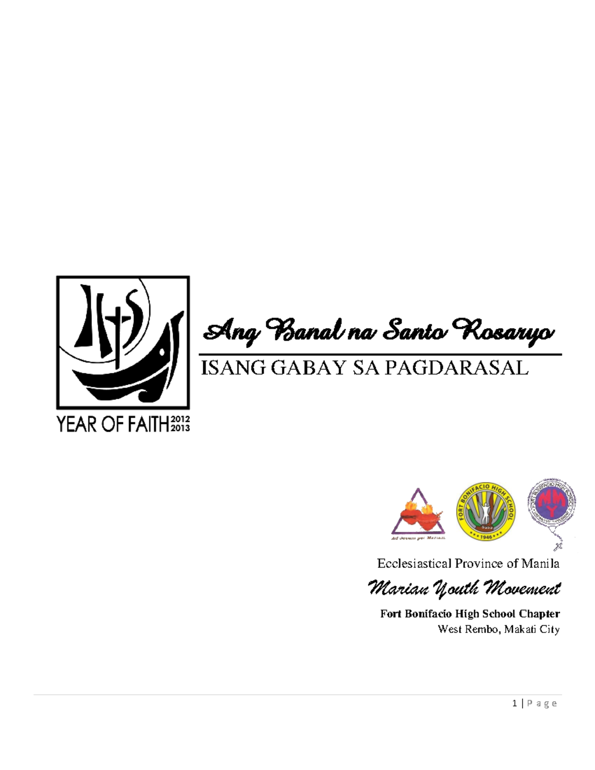 Pagdarasal ng banal na santo rosaryo ng santa mariang birhen - Ang ...