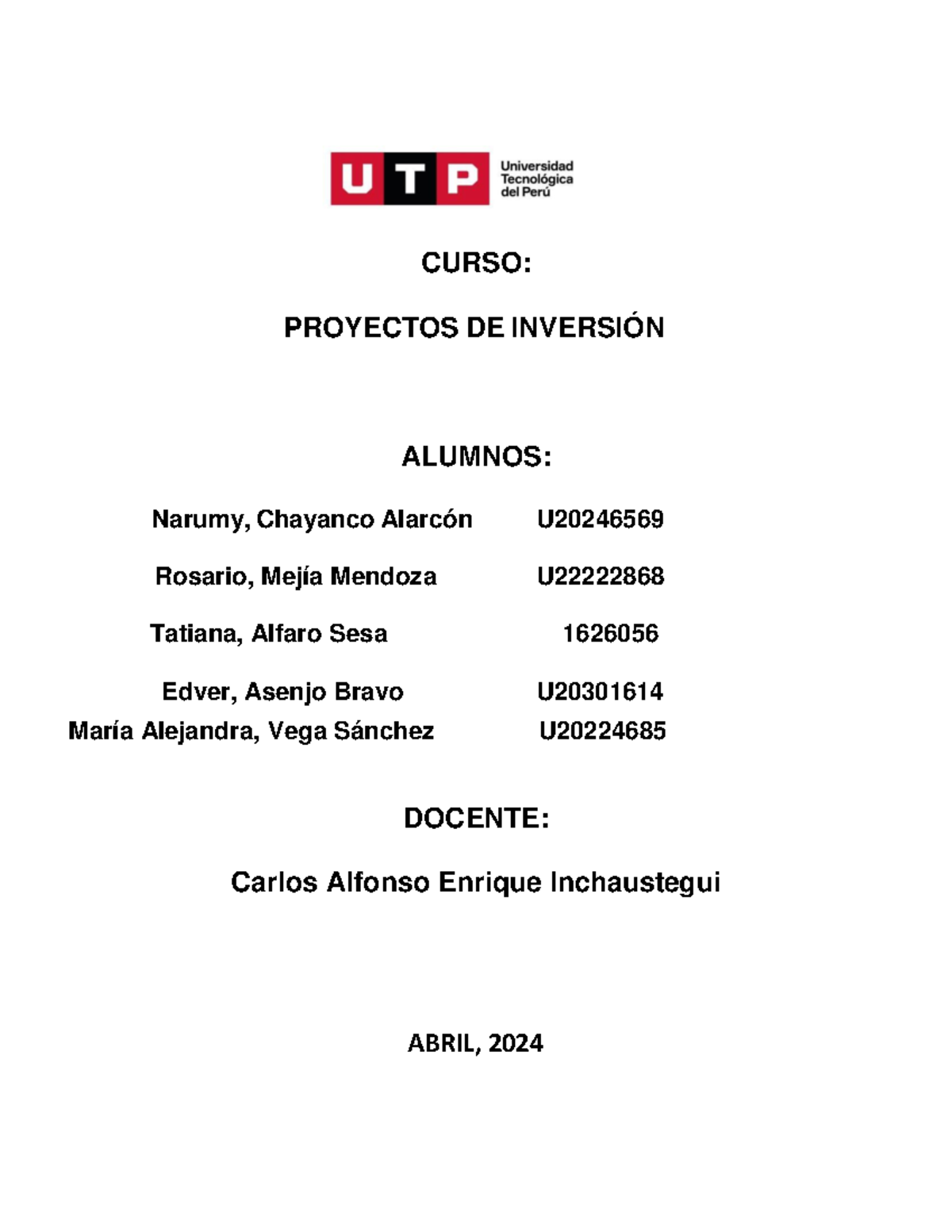 Tarea Proyecto DE Inversion PARA Enviar - CURSO: PROYECTOS DE INVERSIÓN ... Tarea Proyecto DE Inversion PARA Enviar - CURSO: PROYECTOS DE INVERSIÓN ...
