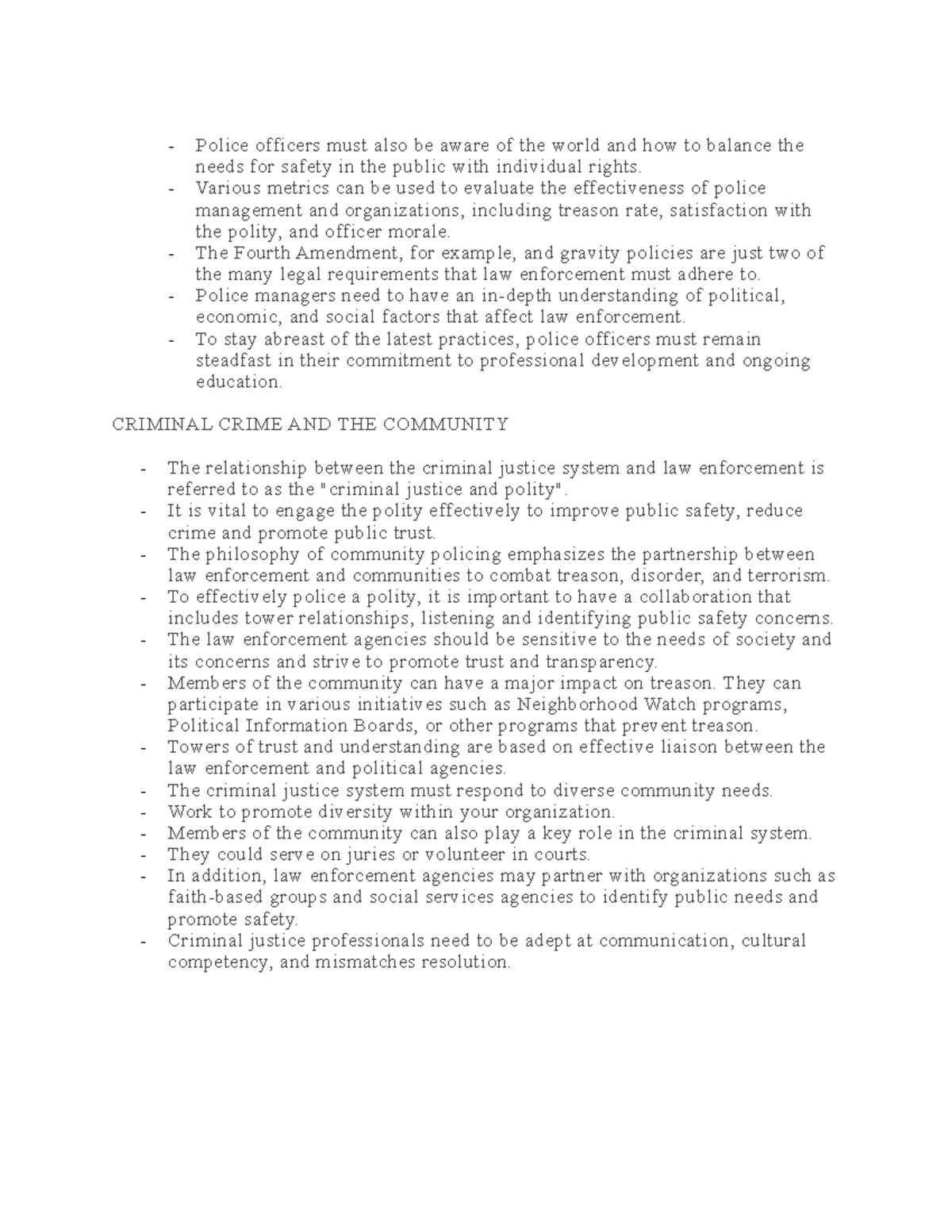 CRJ 355 Notes 3 - Crime analysis terminology, techniques, and ...