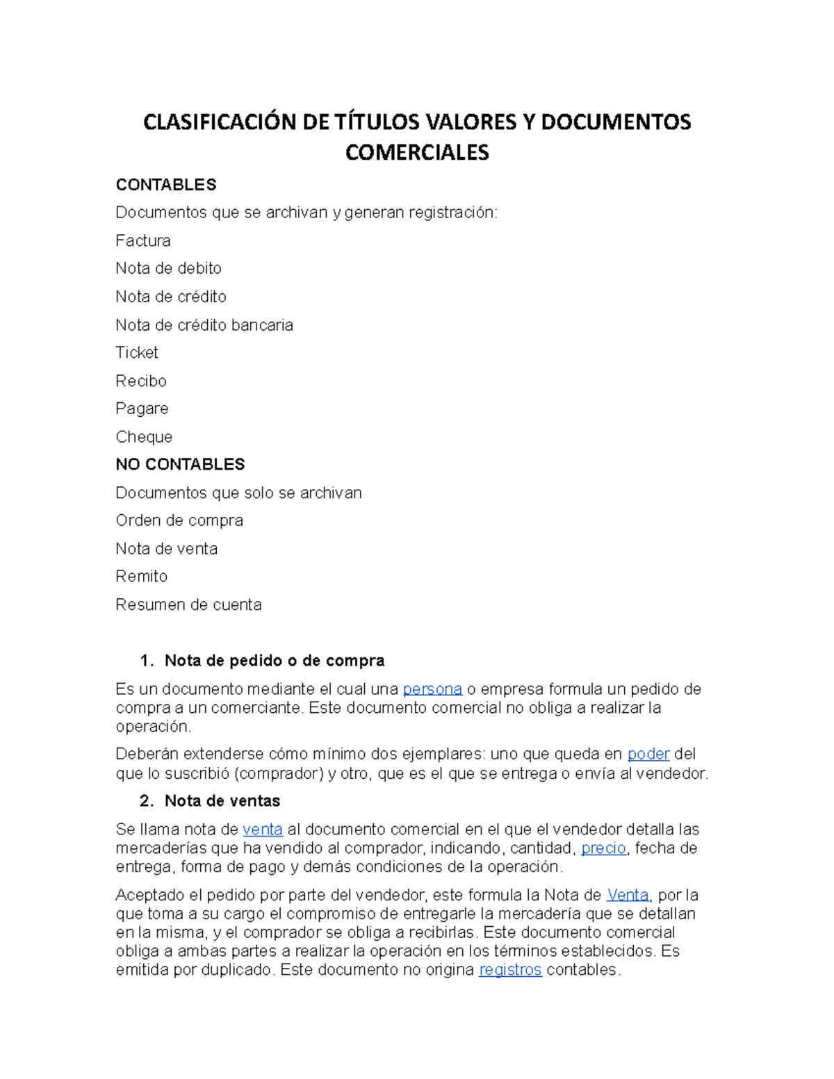 Documentos de contabilidad. Definiciónes contables - CLASIFICACIÓN DE ...