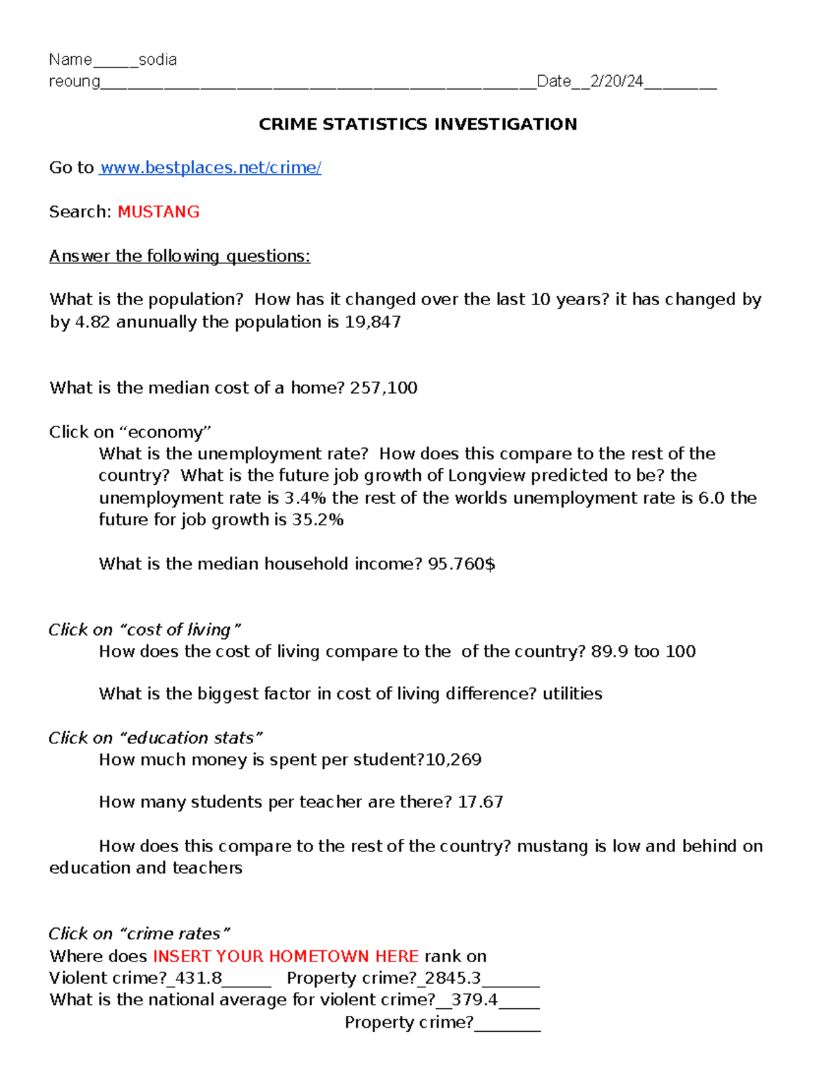 Social Deviance Crime Statistics Webquest Investigationworddocversion-1 ...