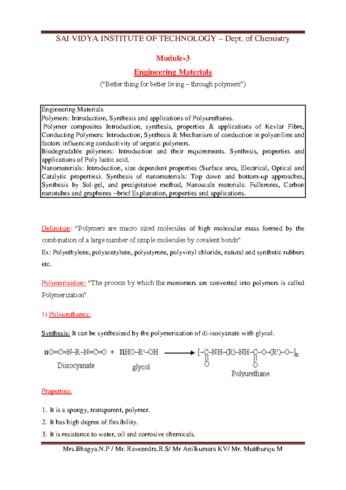 chemistry notes module 3 under vtu for the respected academic years ...
