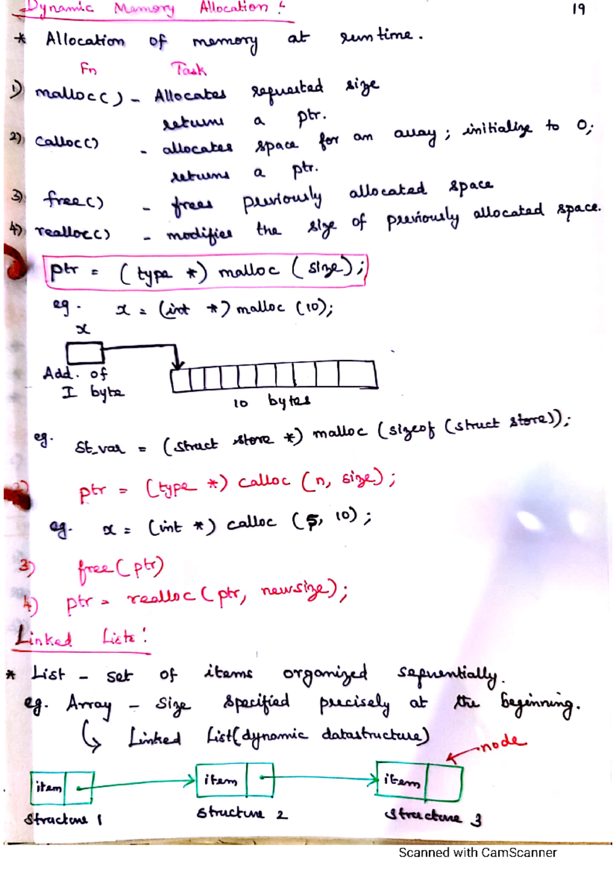 DS- Stack - Pynamic, Memory Allocation 19 Allocation of memory at run ...