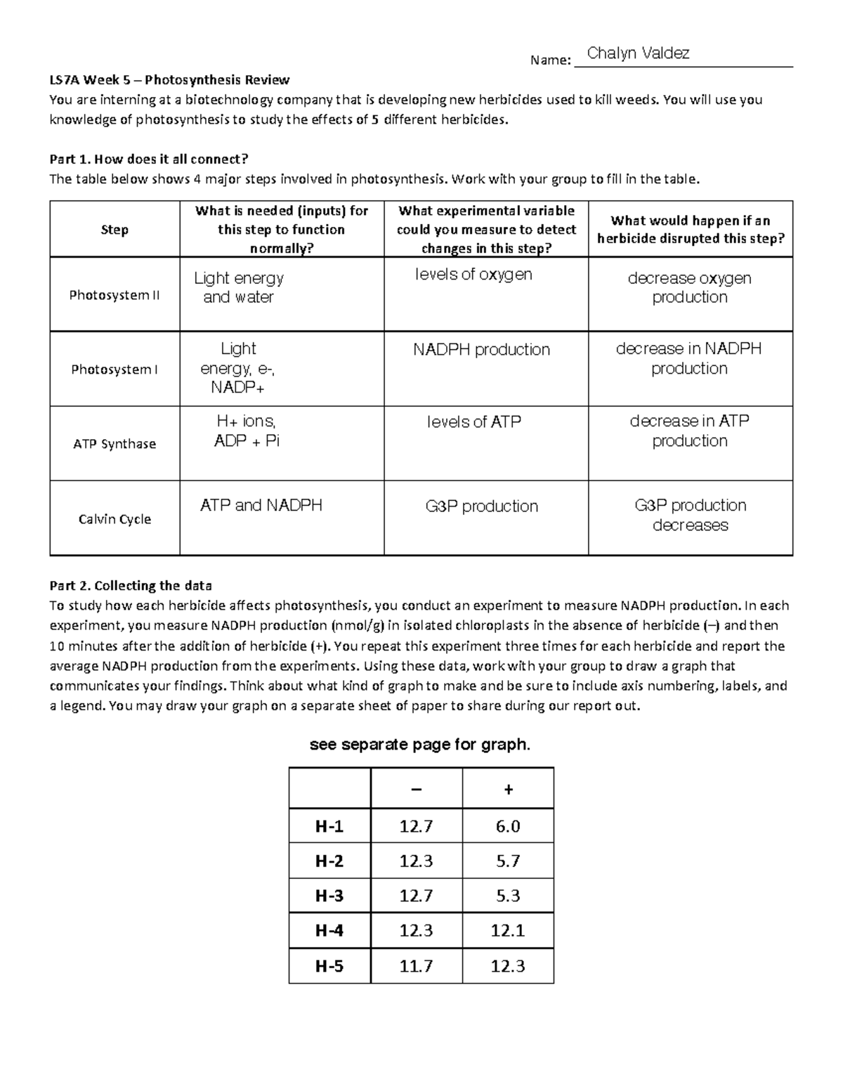 Week 5 Photosynthesis Review Worksheet Pdf-merged - Name ...