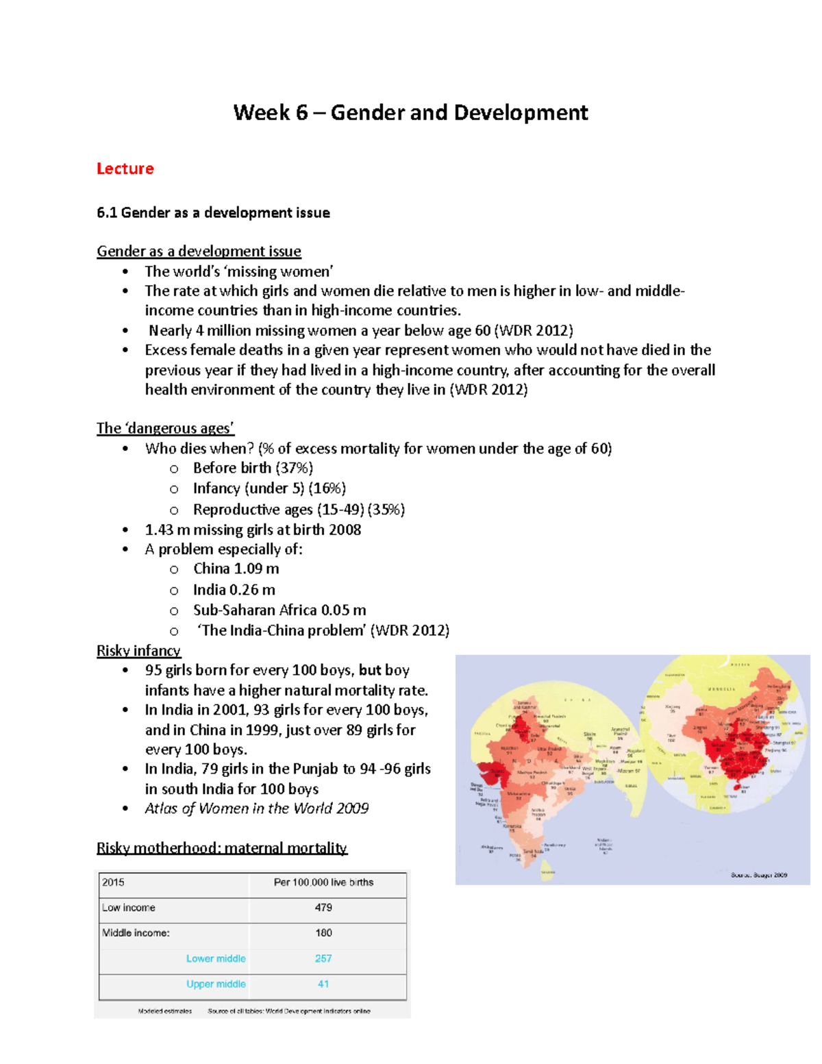 Week 6 – Gender and Development - Week 6 – Gender and Development ...