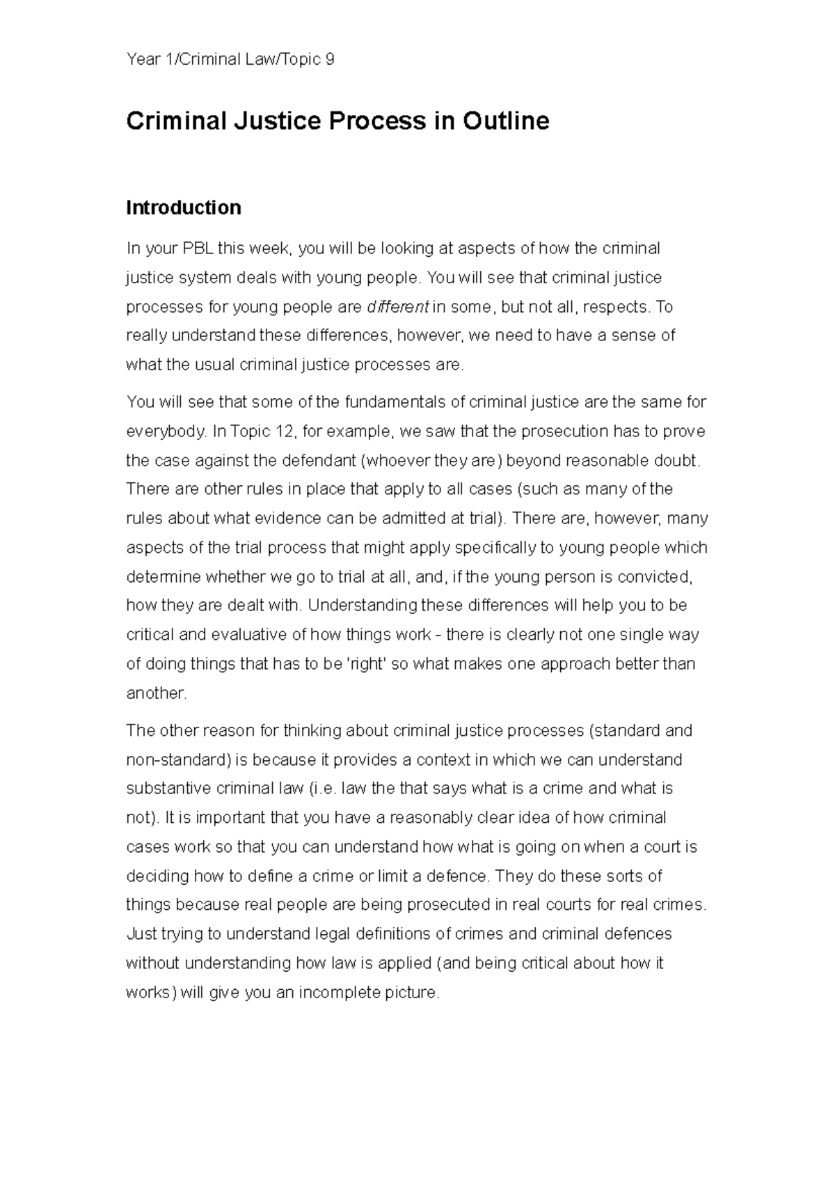 Topic 13 The Criminal Trial Process - Word Version - Criminal Justice ...