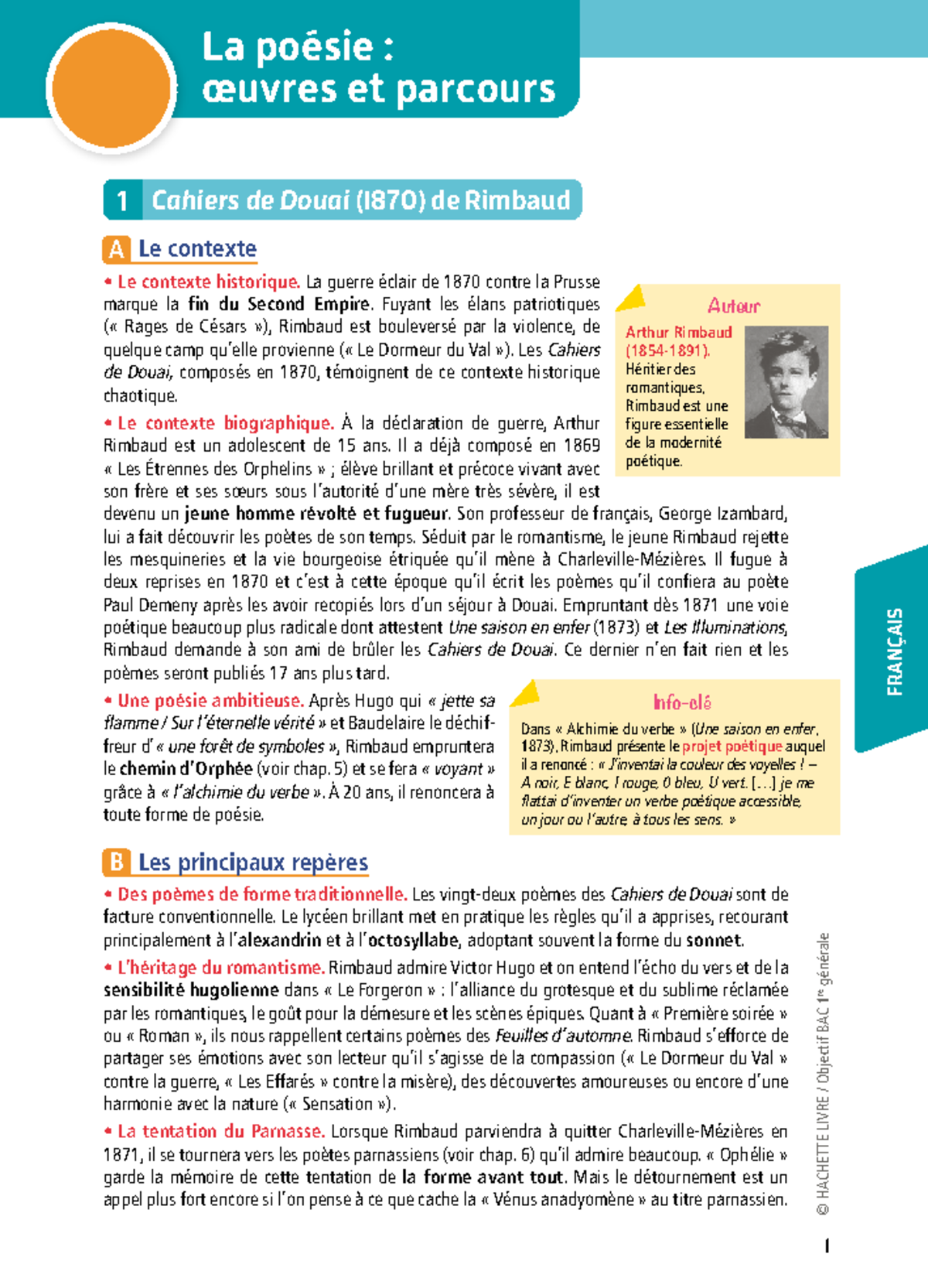 Fiches bac - IDK - FRANÇAIS © HACHETTE LIVRE / Objectif BAC 1 re ...