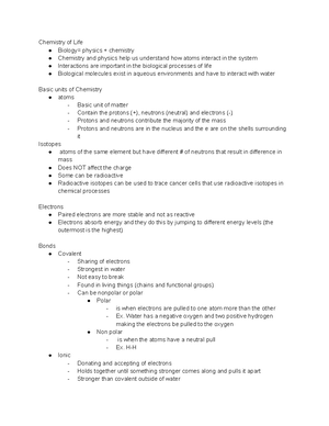 Biology module 5 notes - Origin Life started out in water and ...