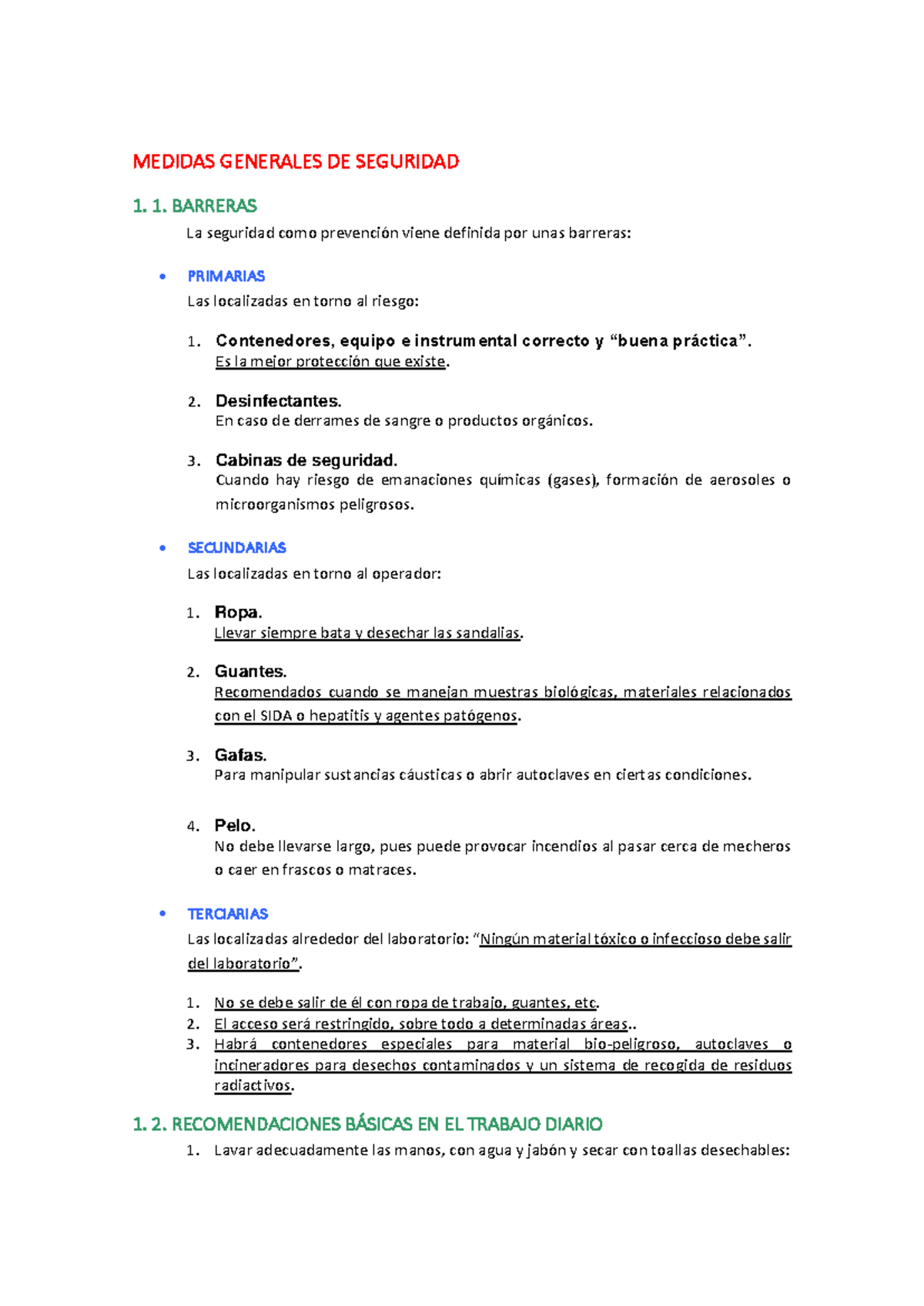 Medidas Generales DE Seguridad. e - MEDIDAS GENERALES DE SEGURIDAD 1. 1 ...