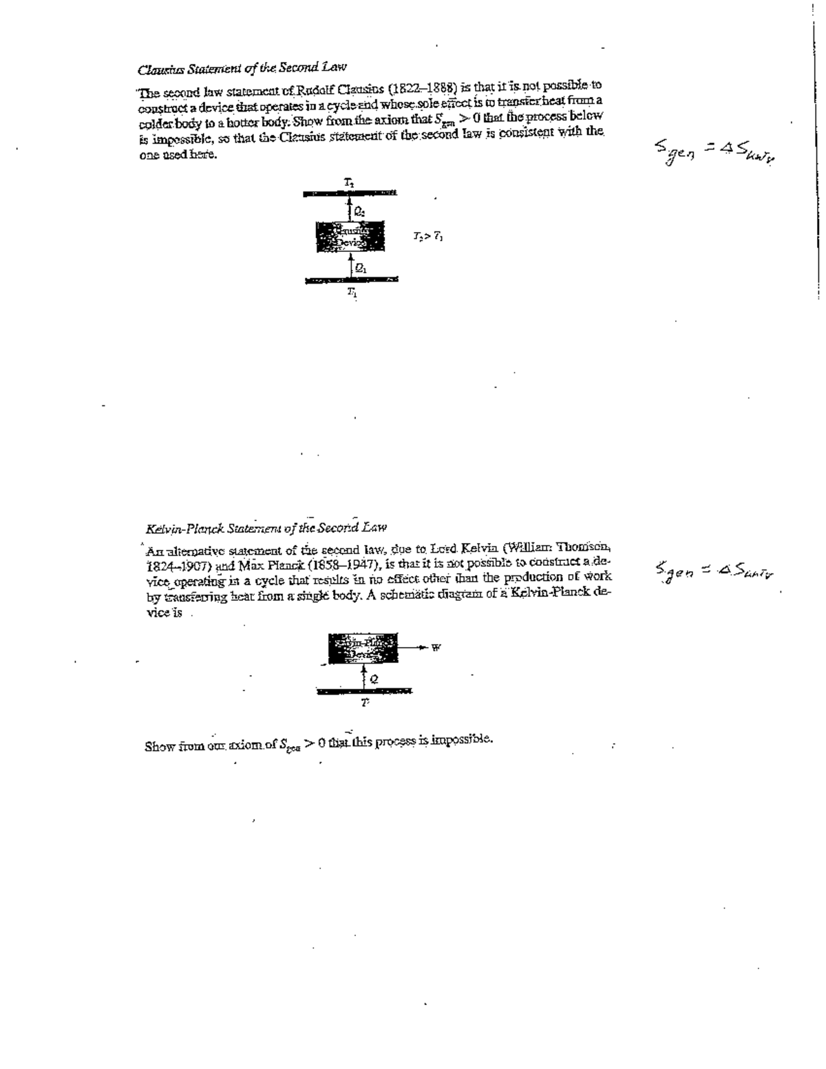 2023 02 08 Inclass second law - CHE 311 - Studocu