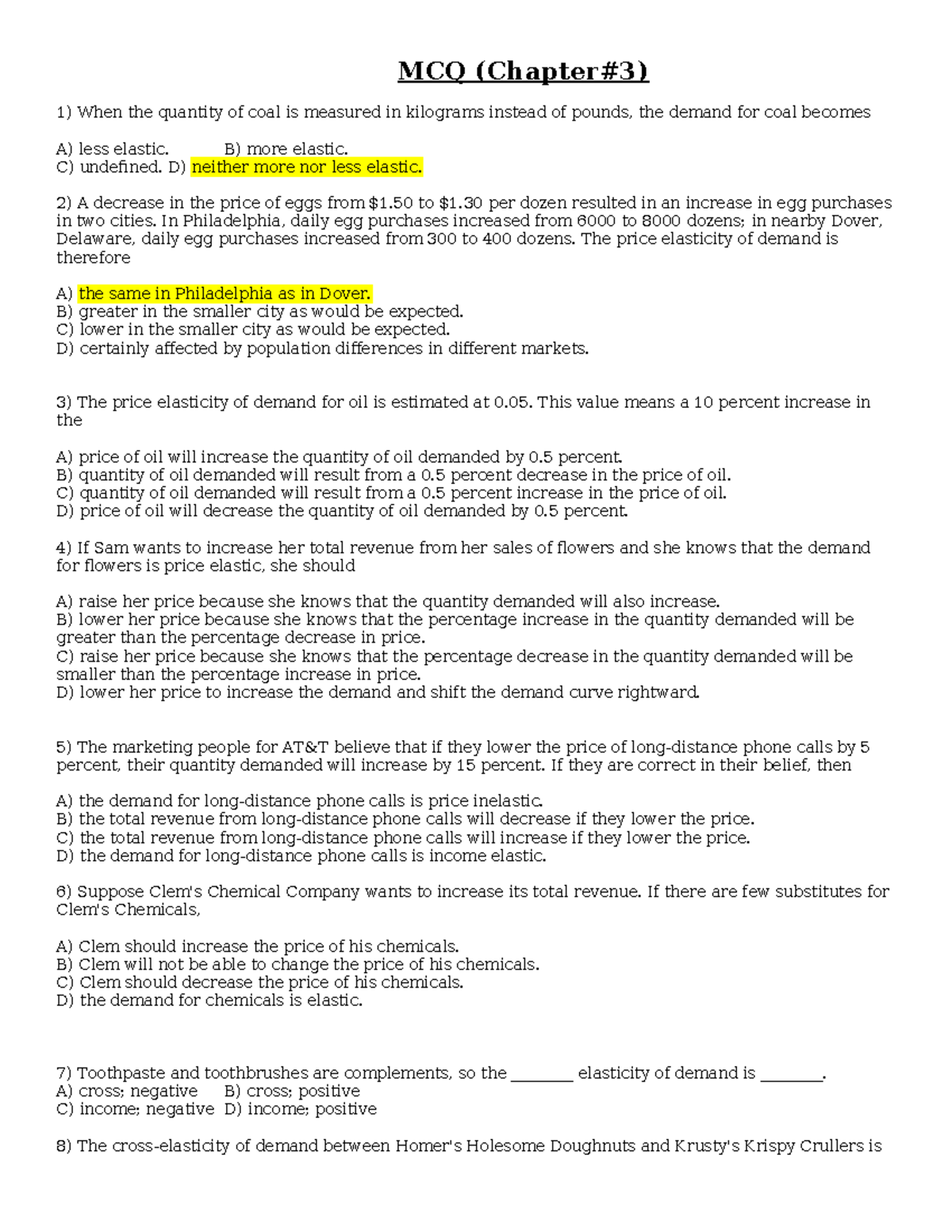 Chapter 3 MCQ - Copy - chap 3 mcq - MCQ (Chapter#3) When the quantity of coal is measured in ...