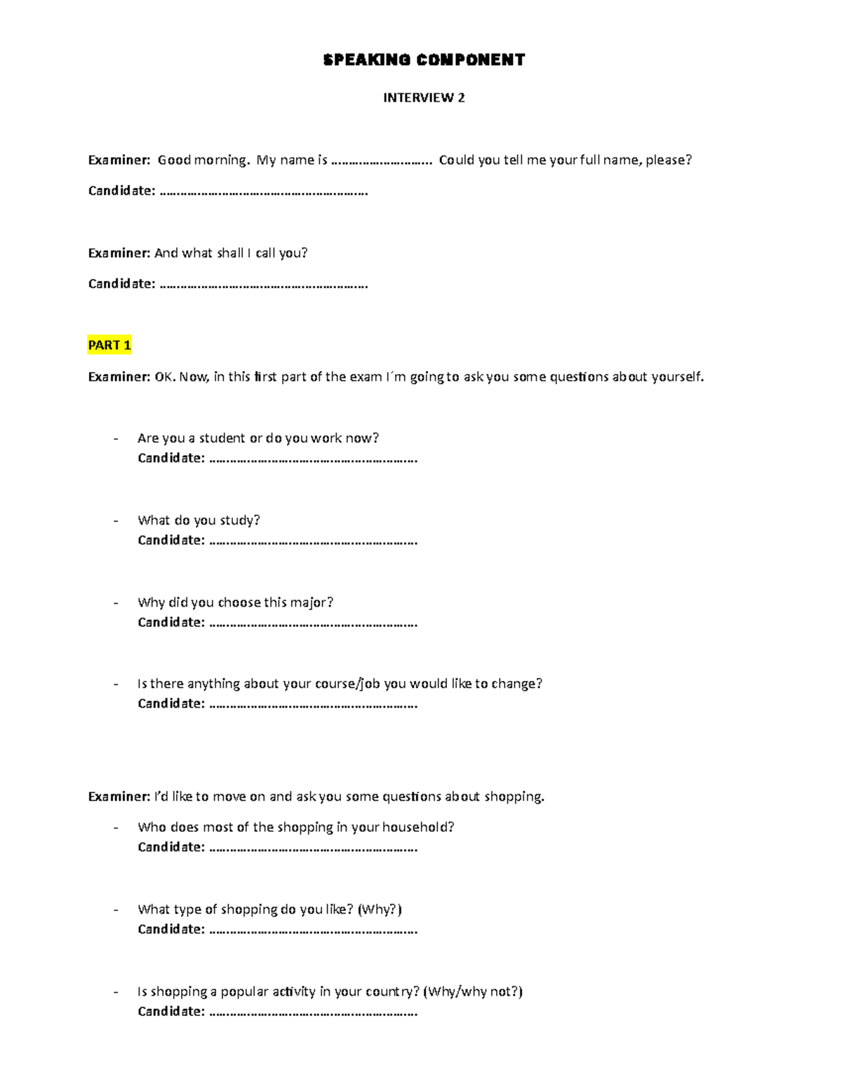 Unidad 4 Interview 2 - the strategies to complete the academic speaking ...