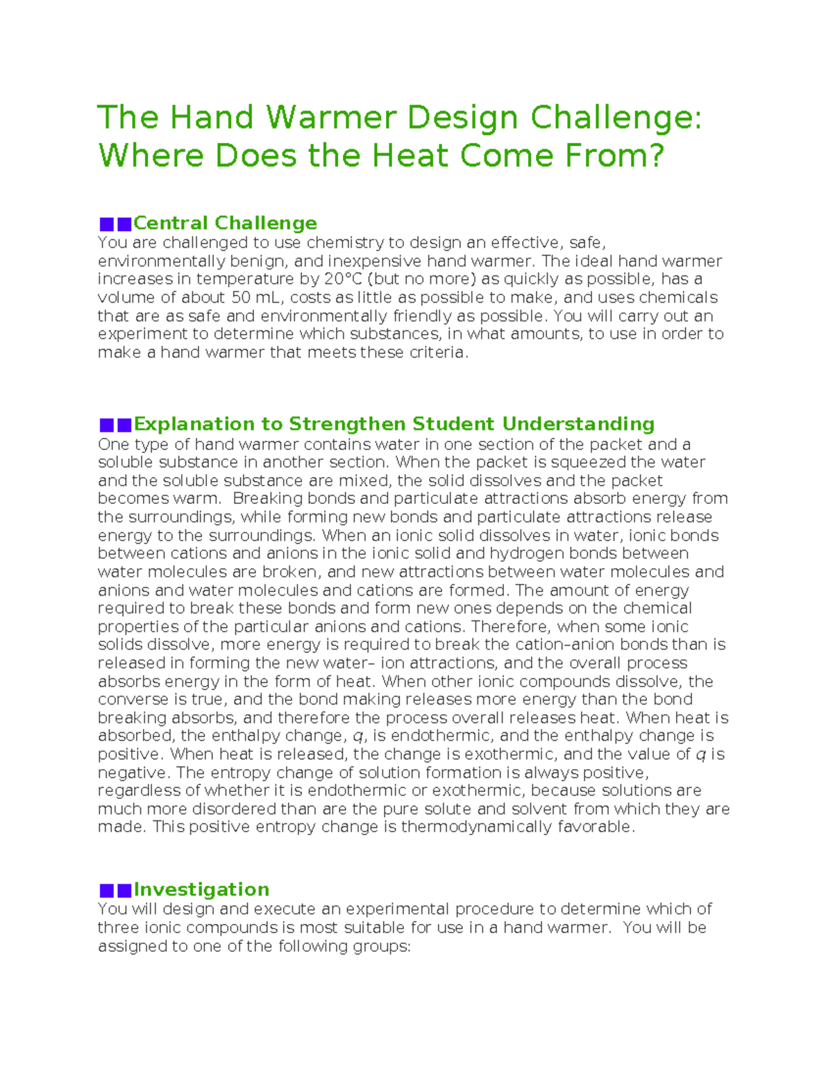 12 The Hand Warmer Design Challenge - The Hand Warmer Design Challenge ...