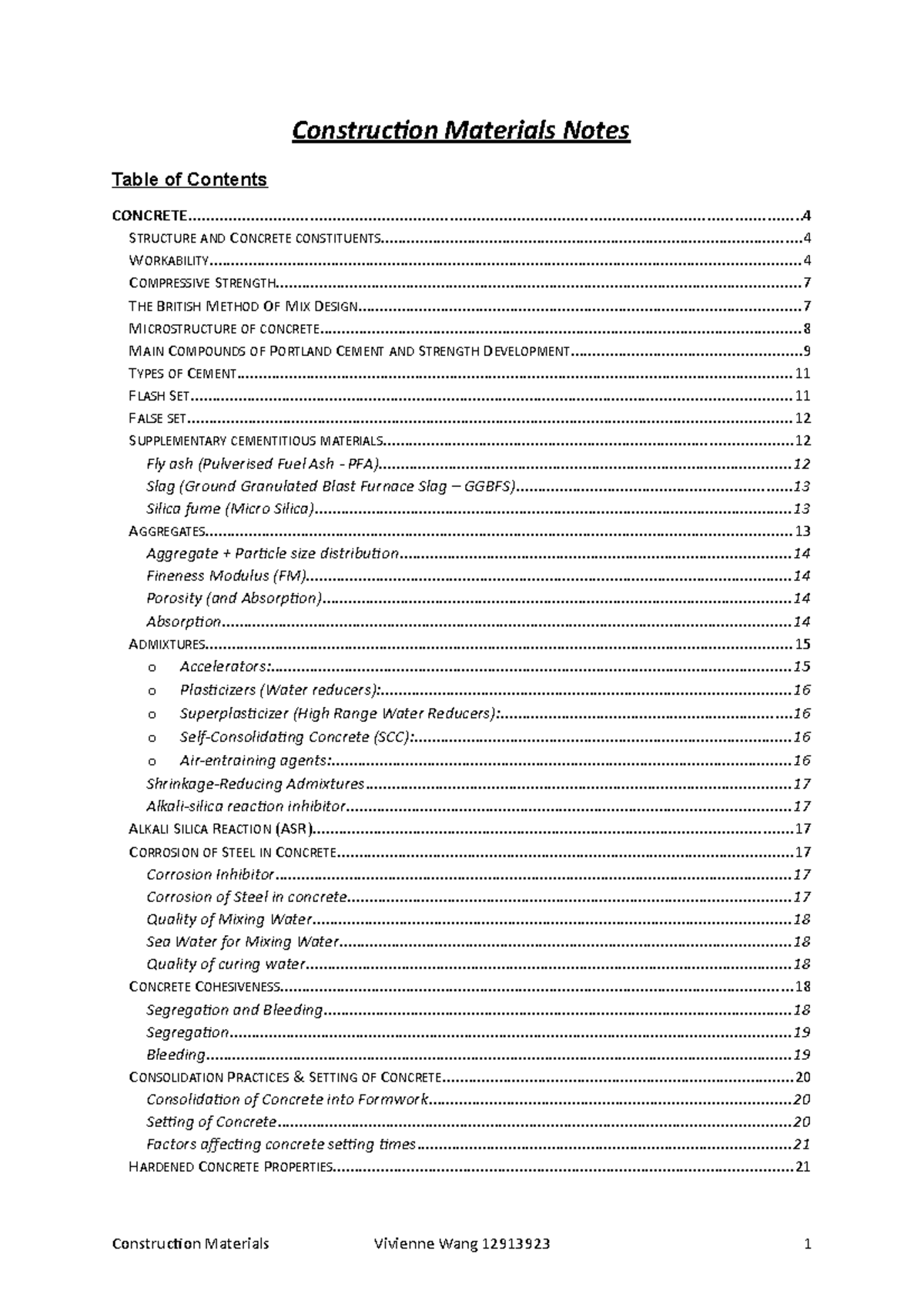12913923 Construction Material Notes Sample - Construction Materials ...