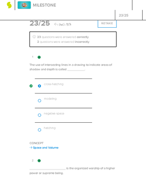 Sophia Art History Unit 2 Milestone 2 - 1 CONCEPT → The Etruscans 2 30 / 33 that's 91% RETAKE 30 ...
