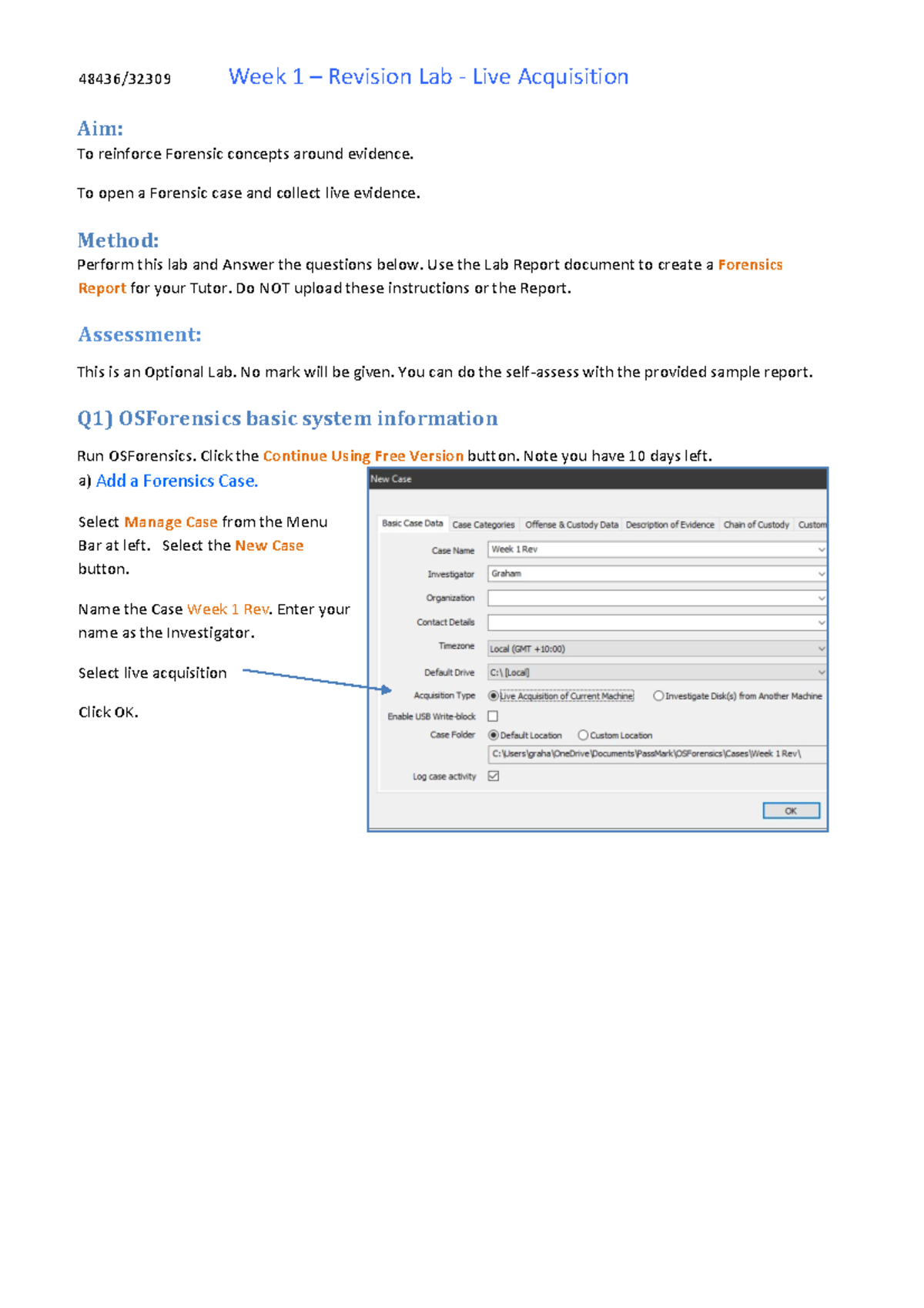 Week 1 Revision Lab Instruction - 48436/32309 Week 1 – Revision Lab ...